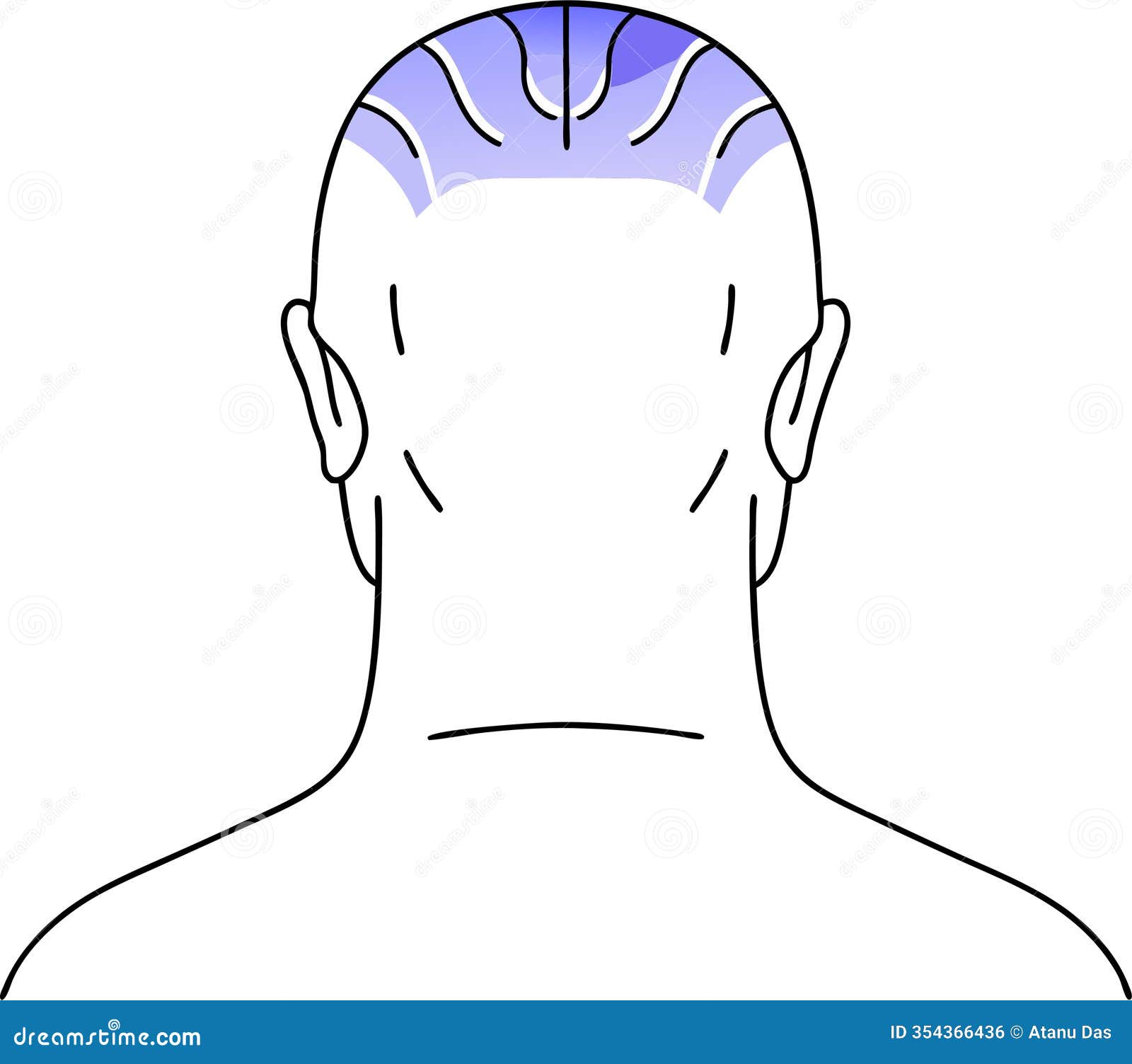 Line Art of a Man Backside Shape Stock Illustration - Illustration of ...