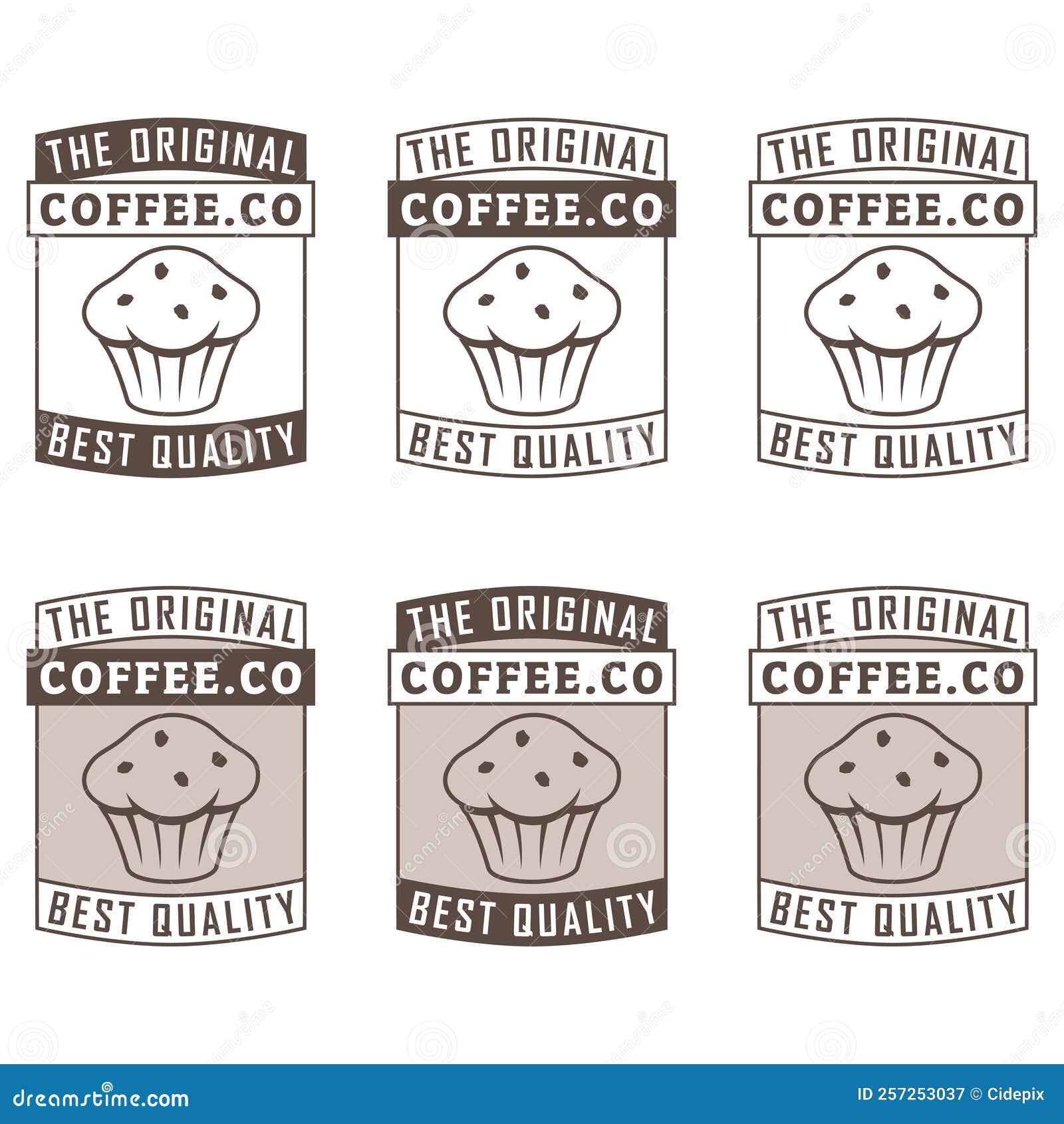 Line Art Muffin Icon with Text Stock Vector - Illustration of cream ...