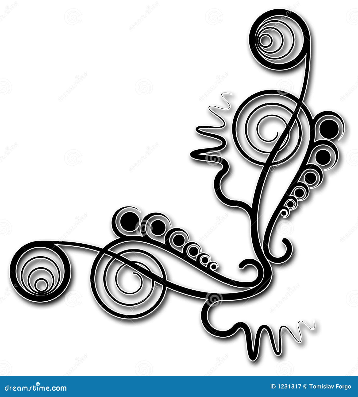 Line Art Ornament Royalty Free Stock Photography - Image: 1231317