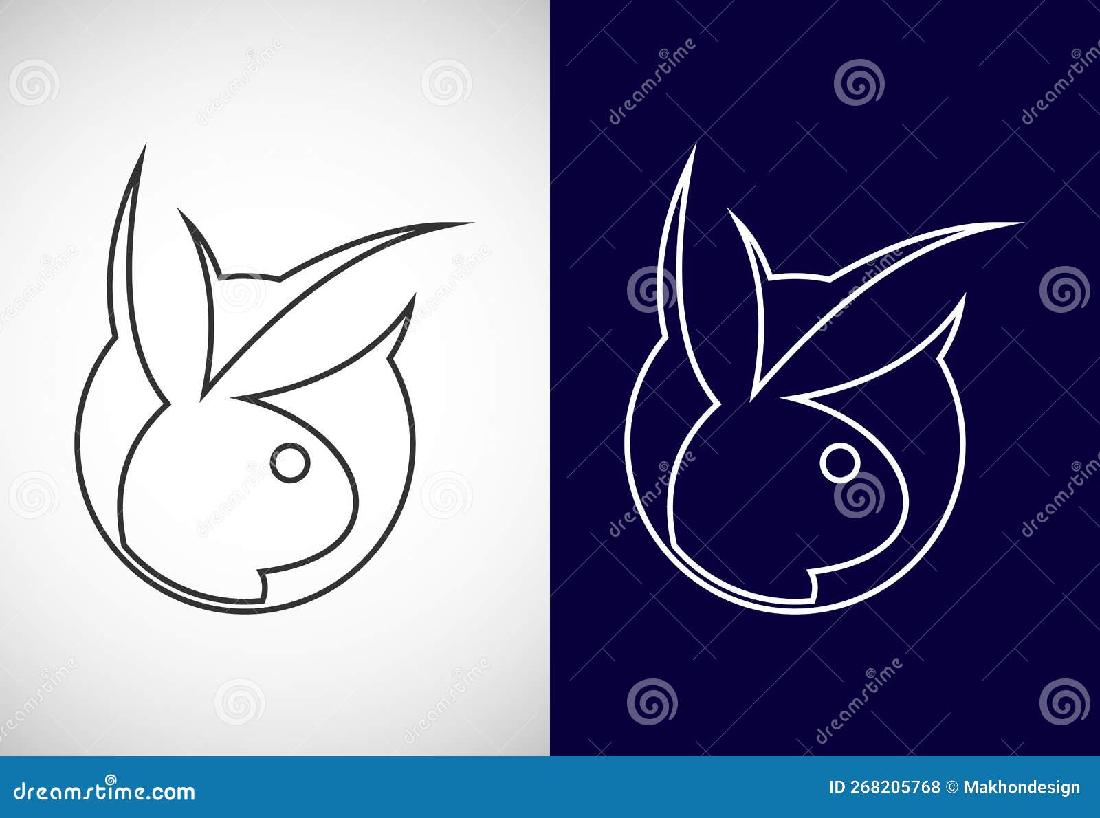 Line Art Rabbit Icon Logo Design, Creative Rabbit Logo Design. Animal ...