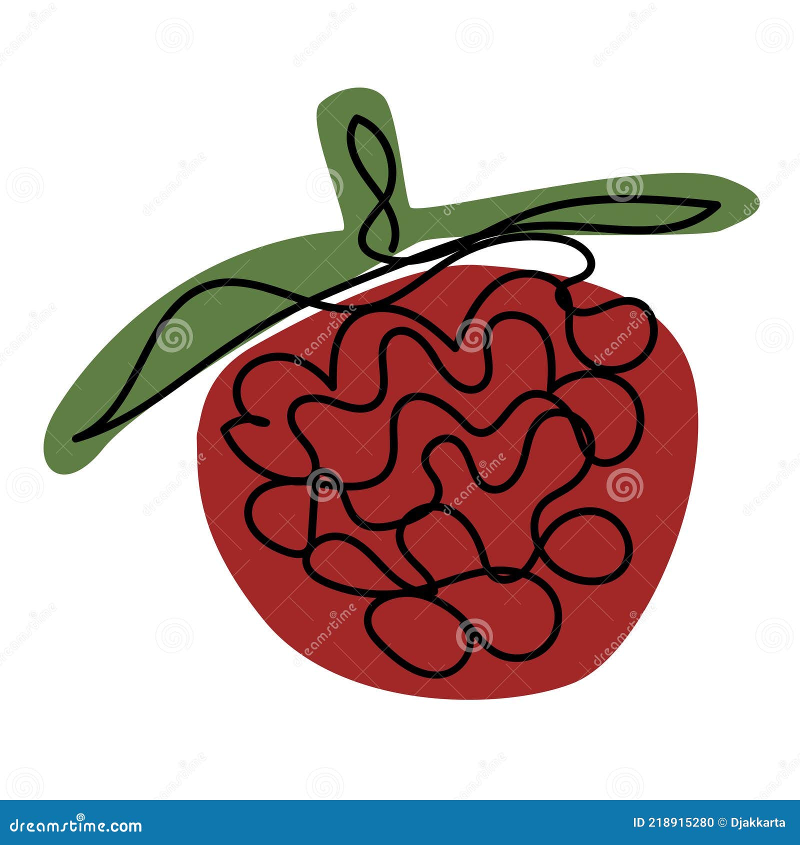 Line Art Raspberry. Vector Illustration. Stock Vector - Illustration of ...