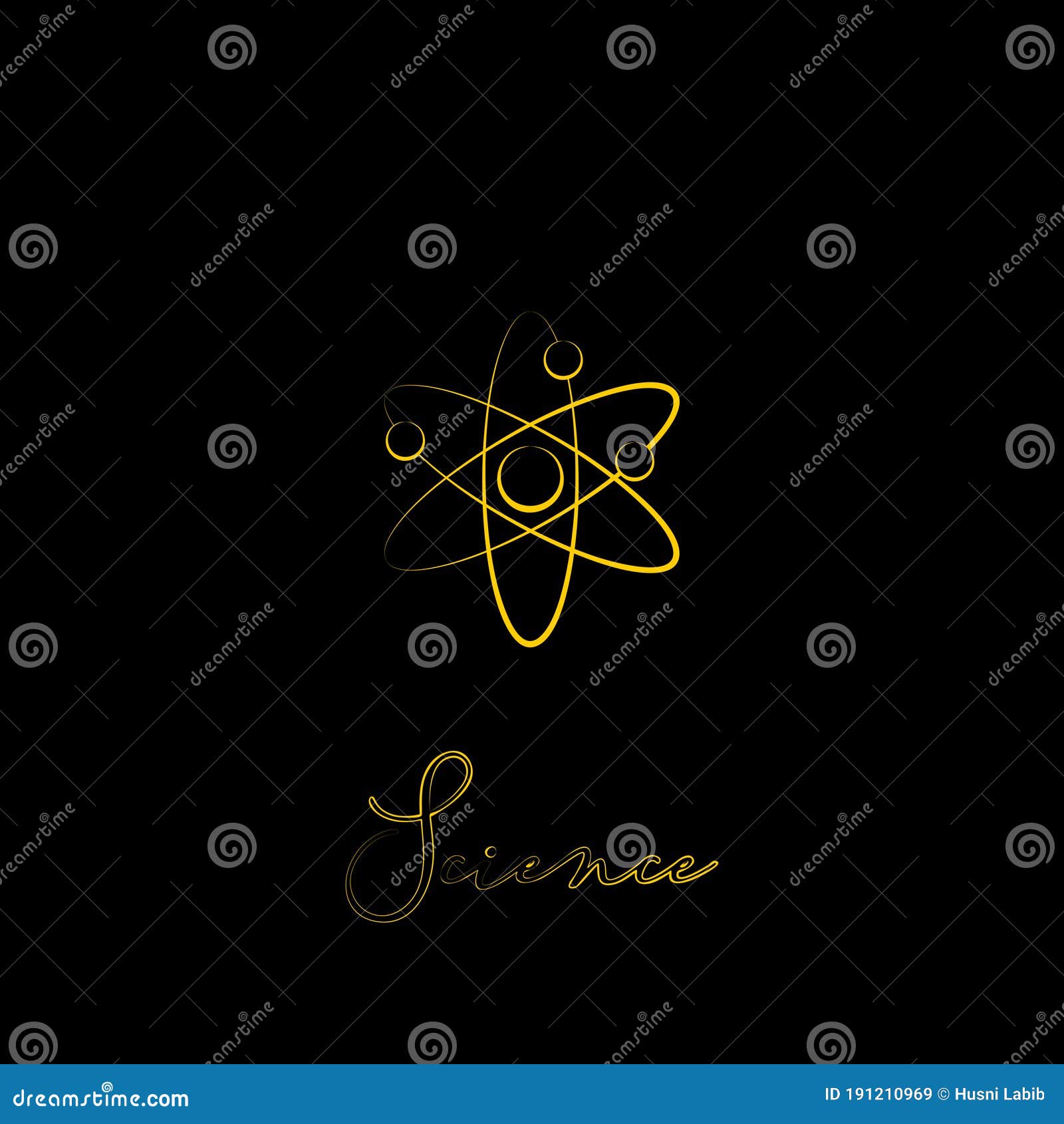Line art of Science icon stock vector. Illustration of electron - 191210969