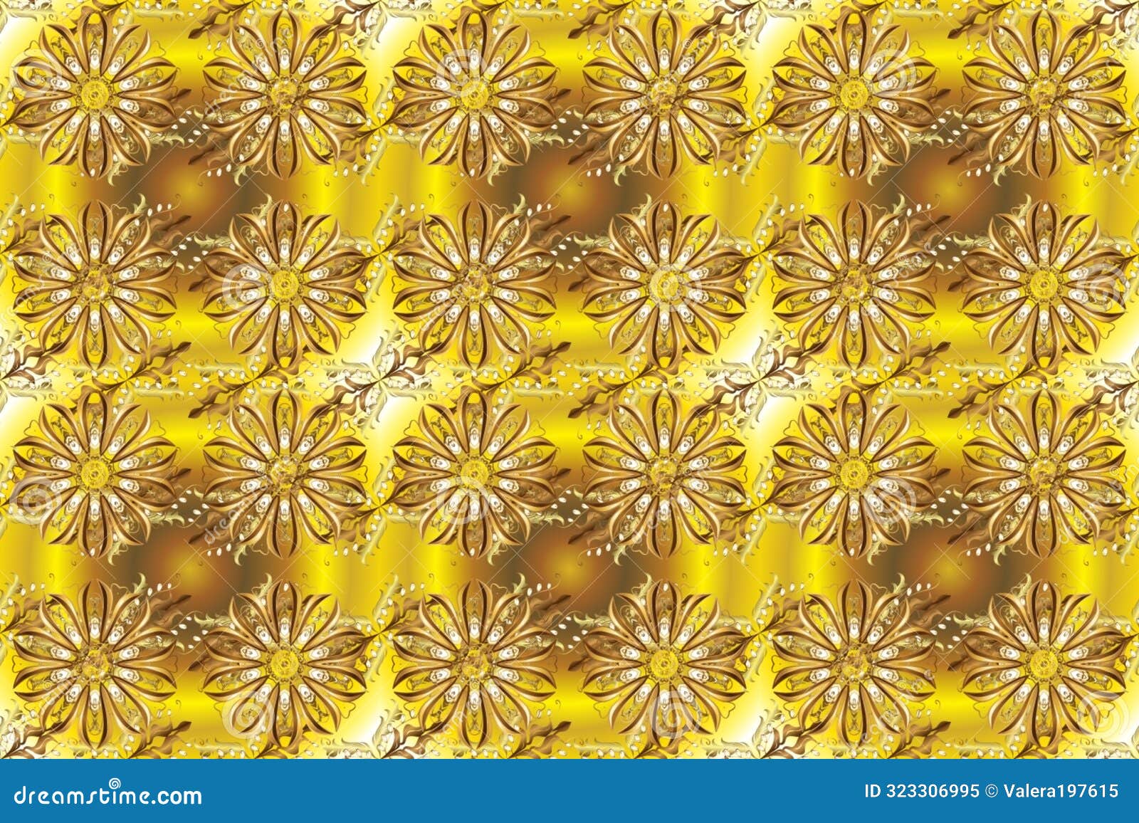 Pattern In Vintage Style With Bouquets Of Flowers Stock Illustration