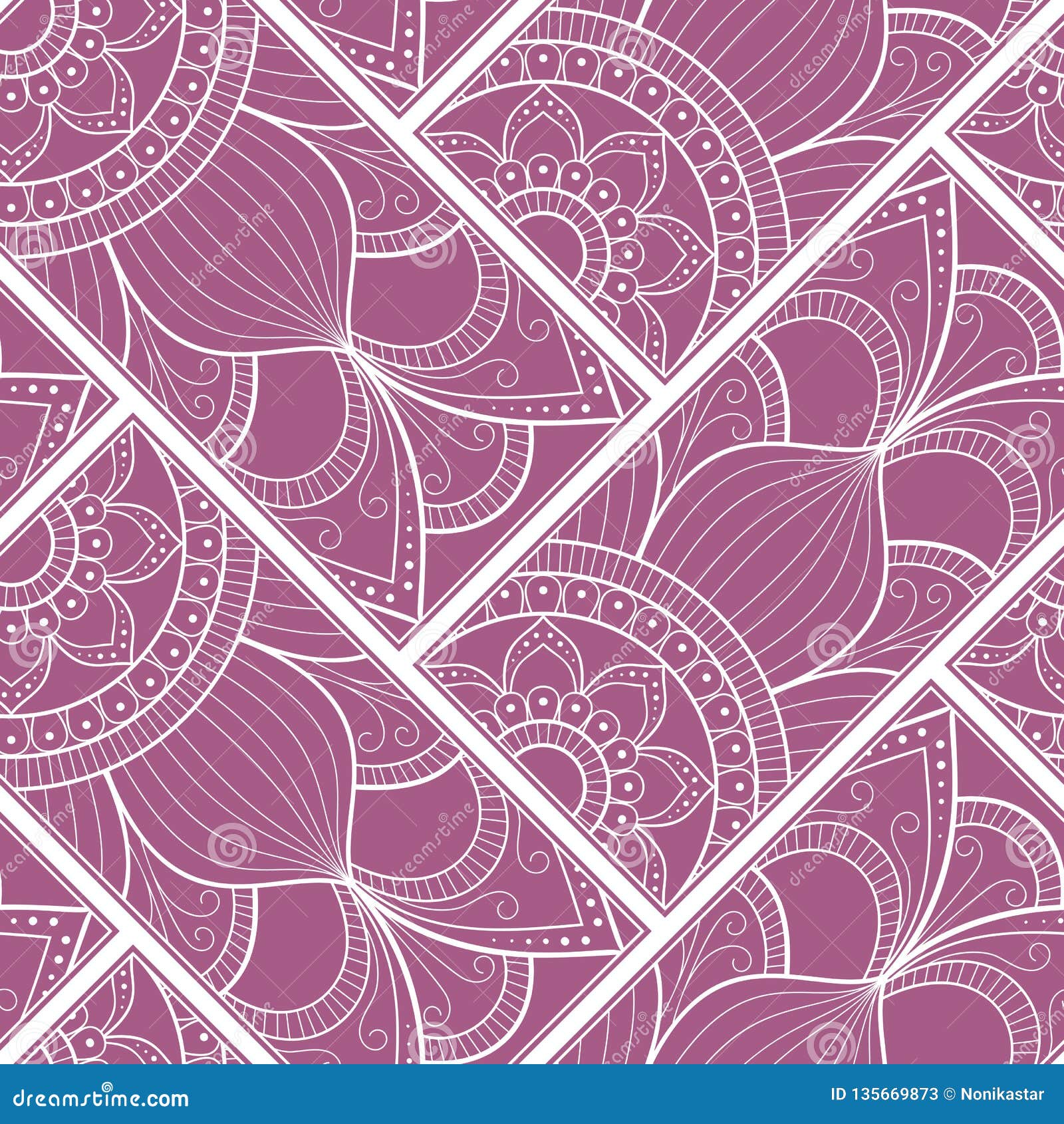 Line art seamless pattern stock vector. Illustration of lace - 135669873