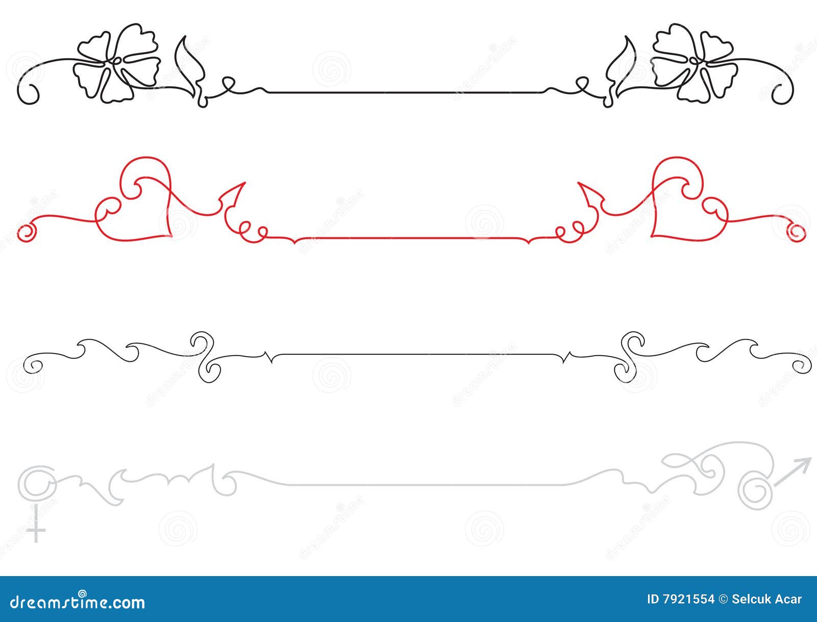 Line art seperators stock vector. Illustration of flourish - 7921554
