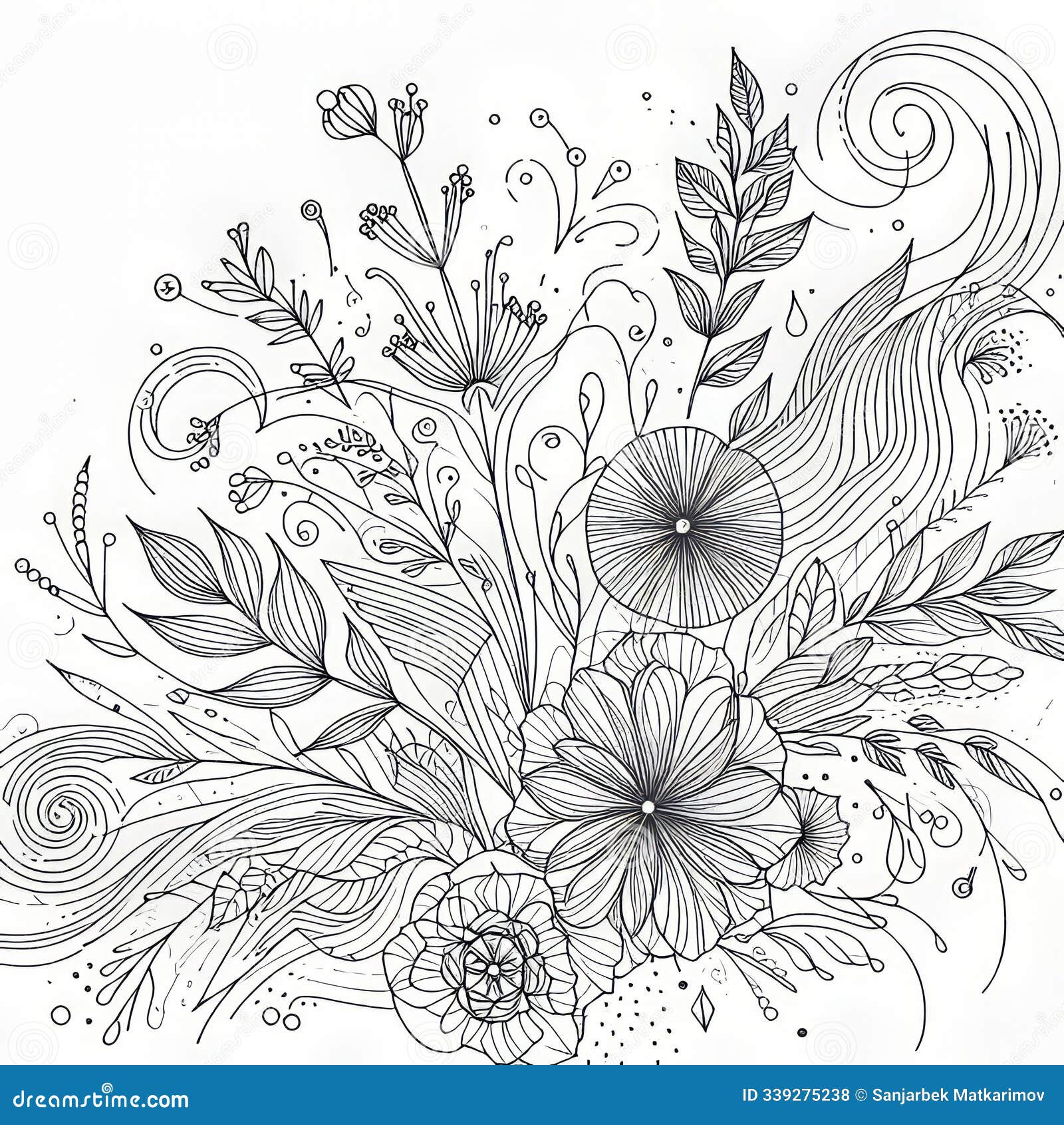 Line Art Simple and Elegant Illustrations with a Focus on Line a Stock ...