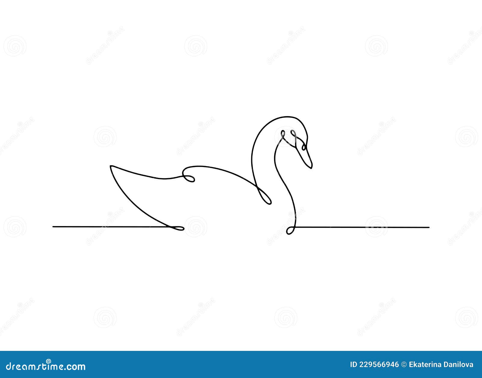 Swan Line Art