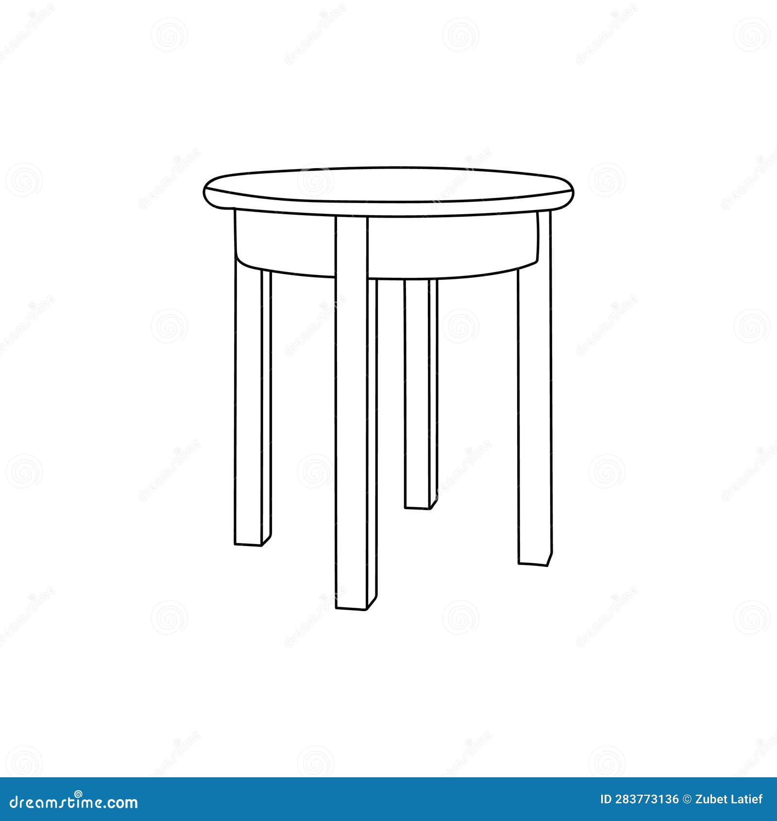 Table Interior Line Minimalist Design Template Stock Vector ...