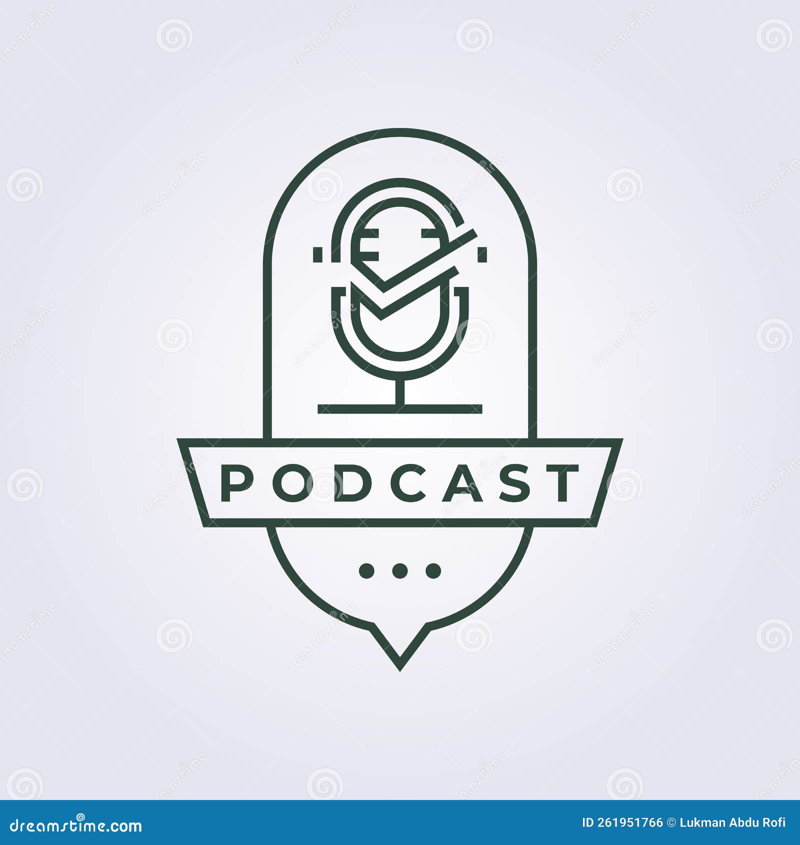 Line Art Talk Chit Chat Podcast Logo Vector Illustration Design Stock ...