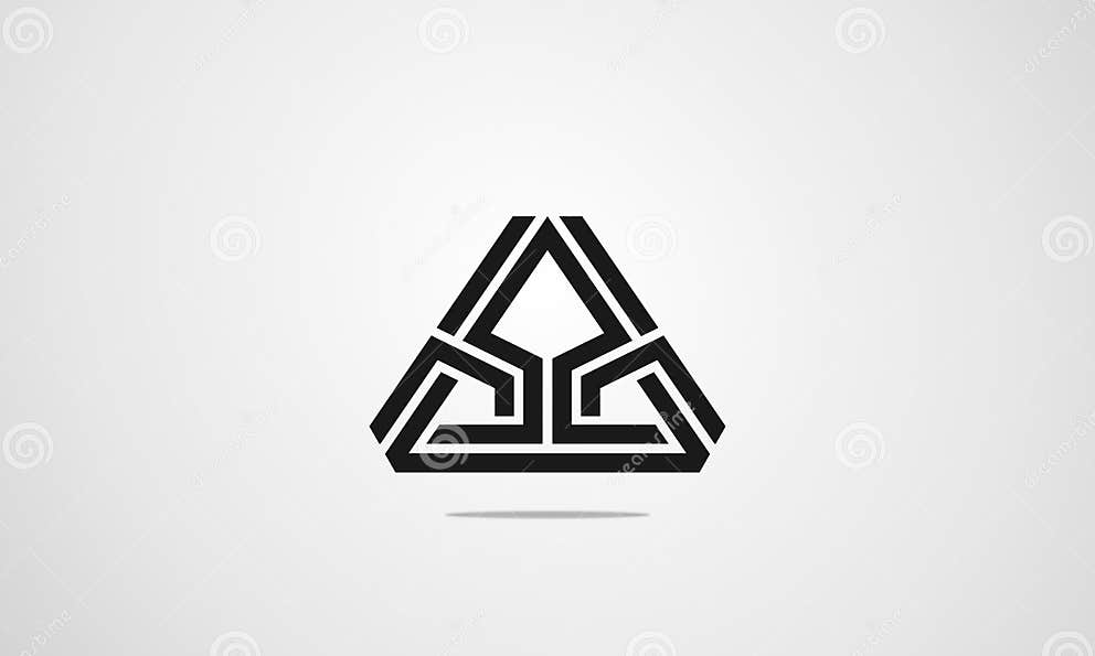 Line Art Triangle stock illustration. Illustration of design - 115955816