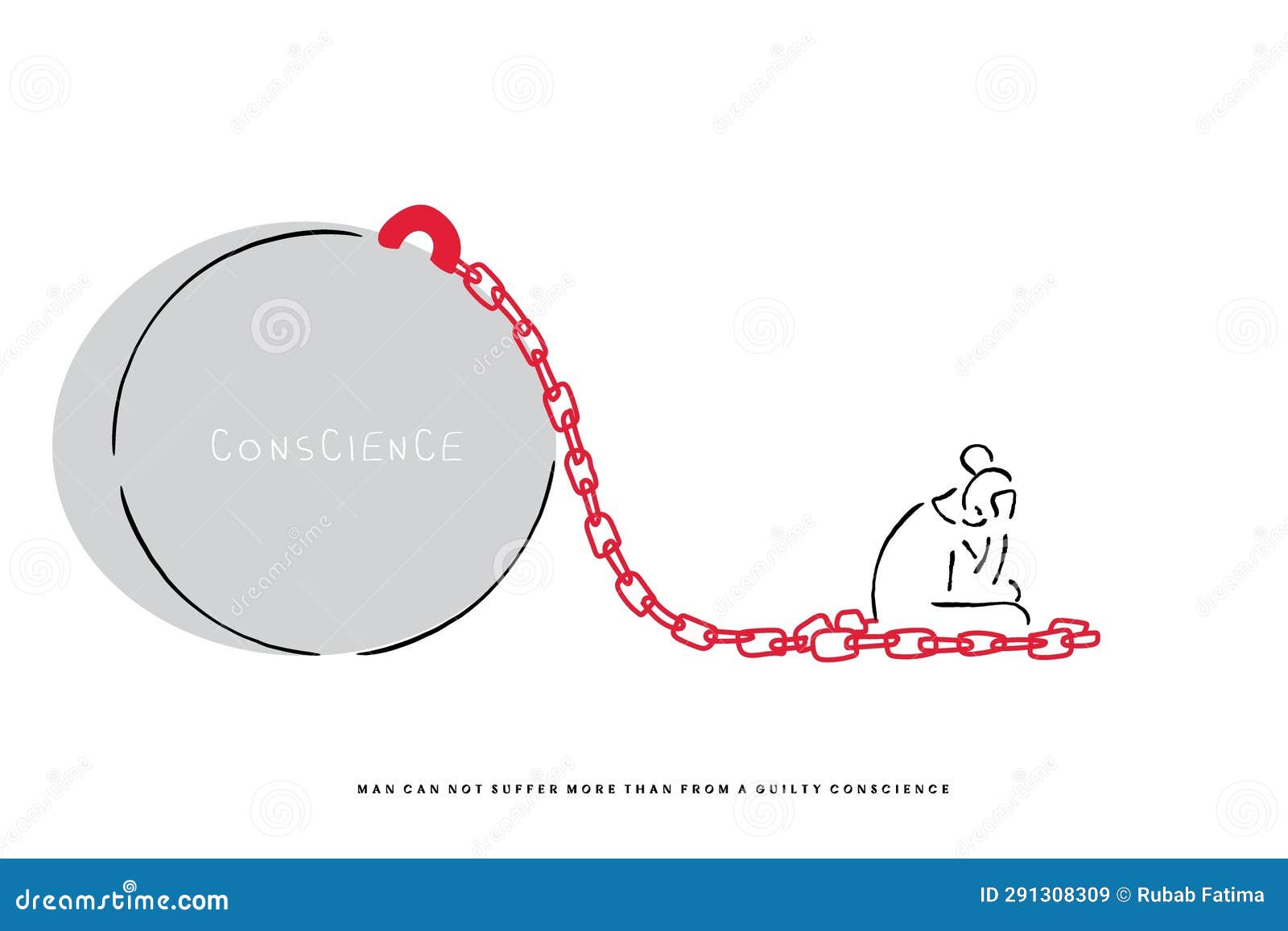 GUILTY CONSCIENCE Vector Illustration | CartoonDealer.com #291414772
