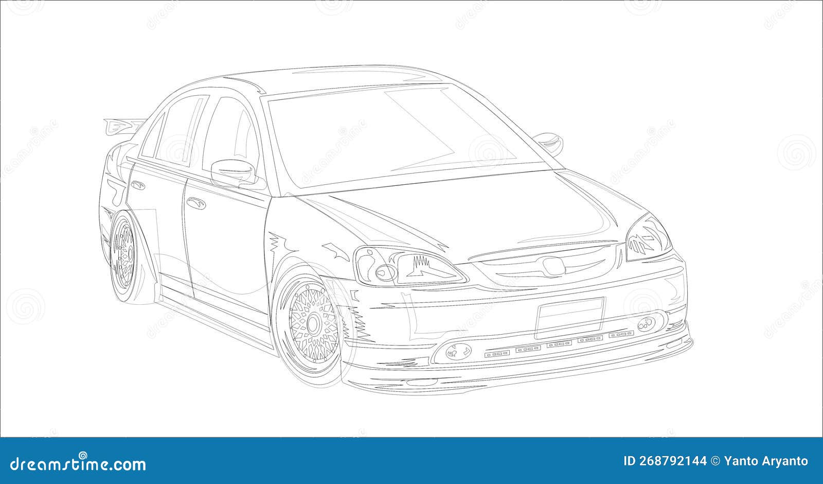 Line art car elegant stock illustration. Illustration of cart - 268792144