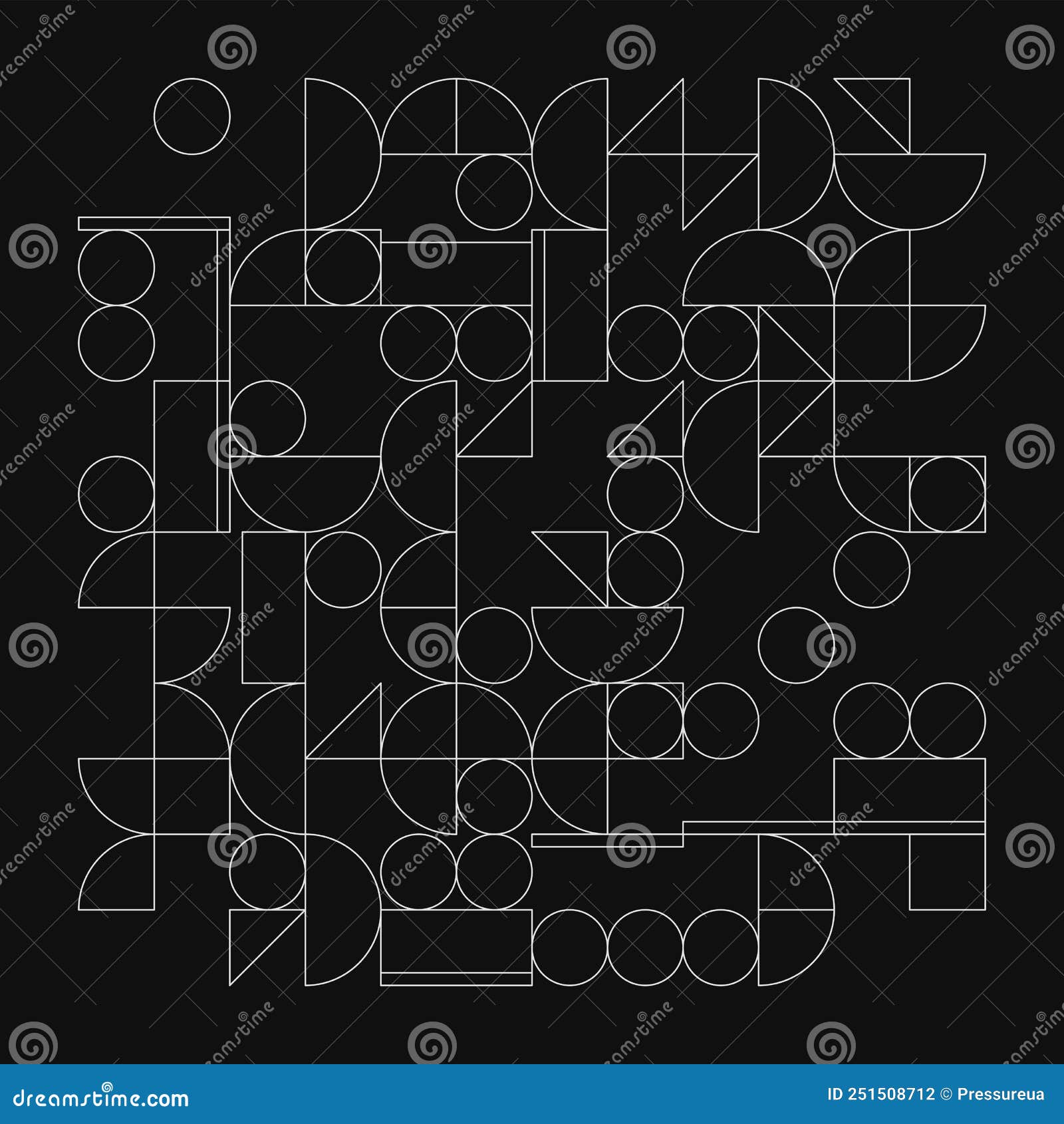 Line Art Vector Graphic Pattern Made with Abstract Linear Geometric ...