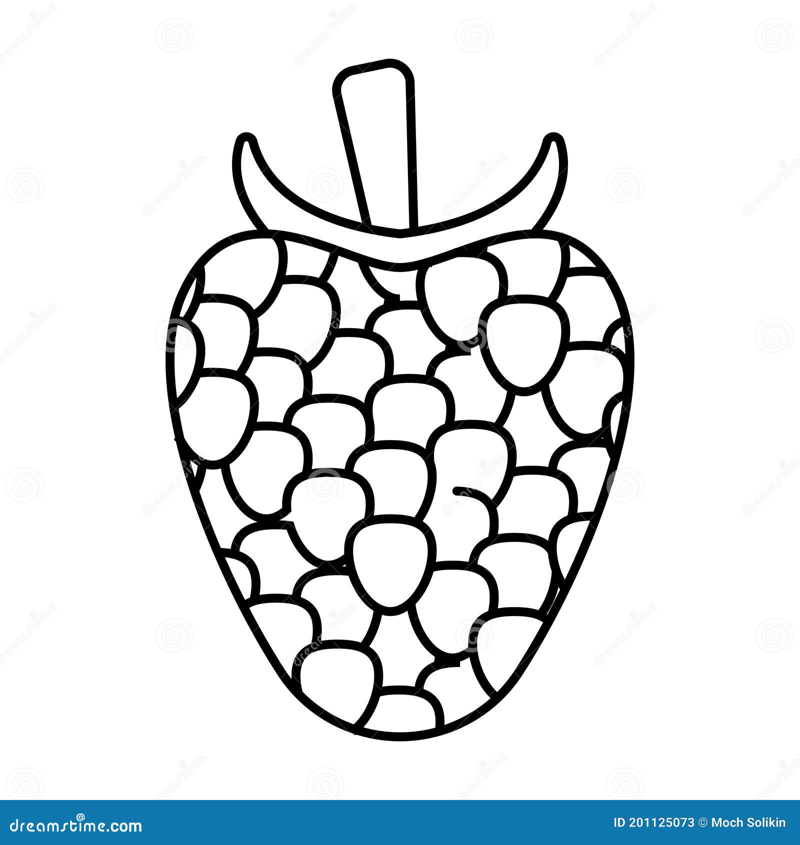 Line Art Vector Icon Raspberry Fruit for Apps and Websites Stock Vector ...