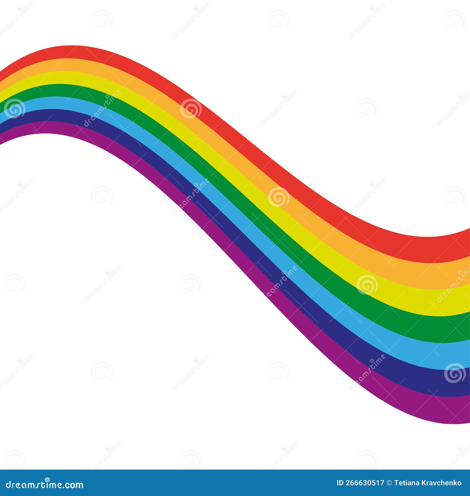 Line Art Wavy Rainbow. Wave Pattern. Vector Illustration Stock Vector ...