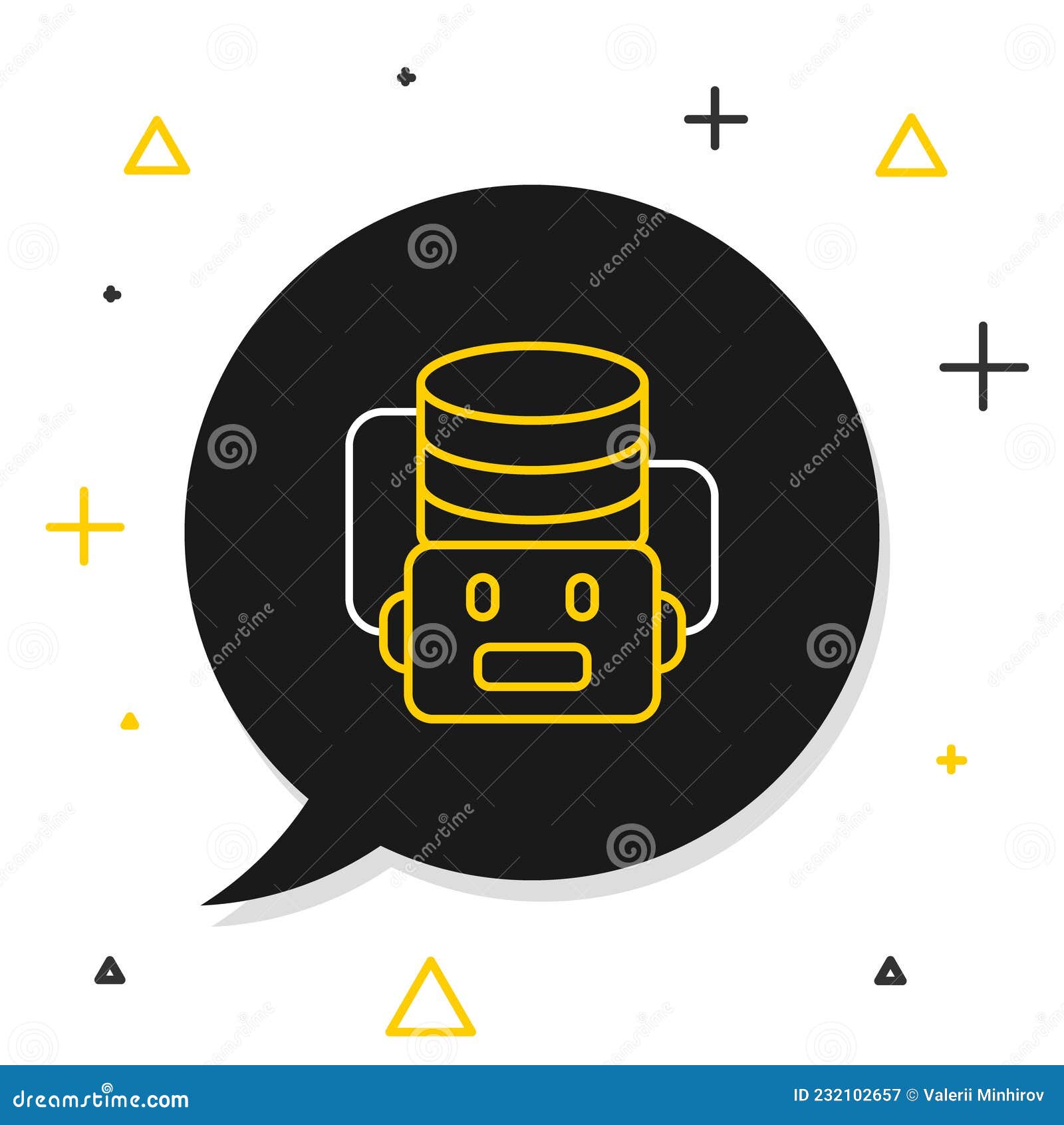 Line Artificial Intelligence Robot Icon Isolated on White Background ...