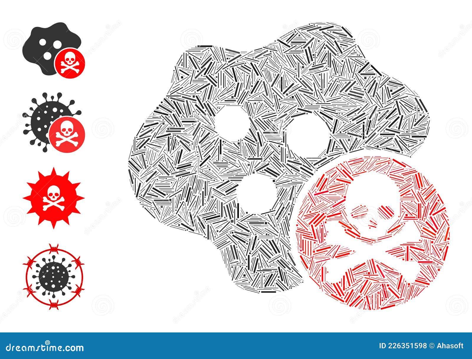Line Bactericidal Toxin Icon Vector Collage Stock Vector - Illustration ...