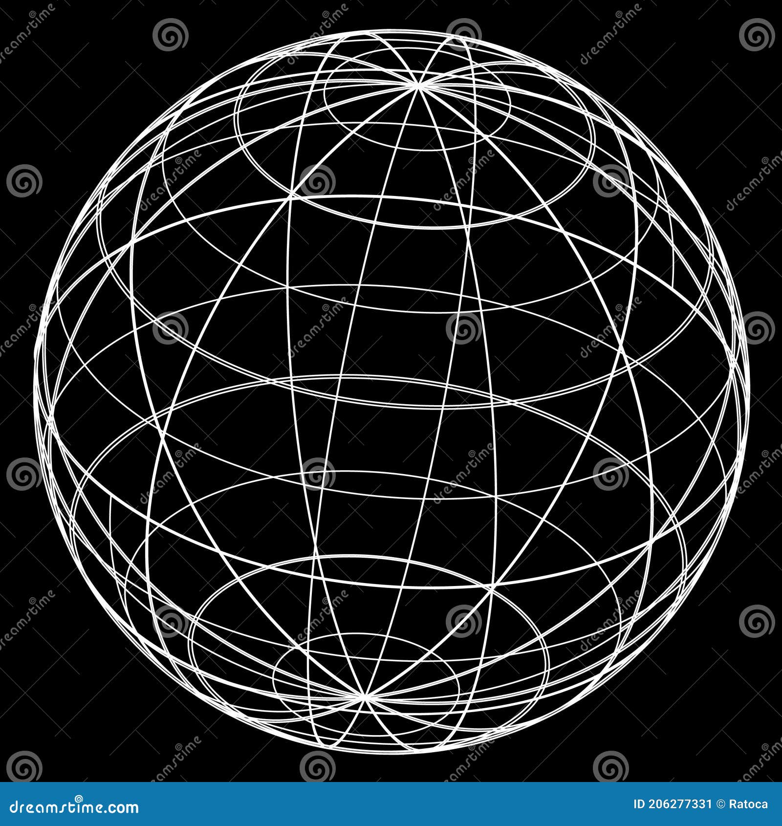 Line ball design stock vector. Illustration of round - 206277331