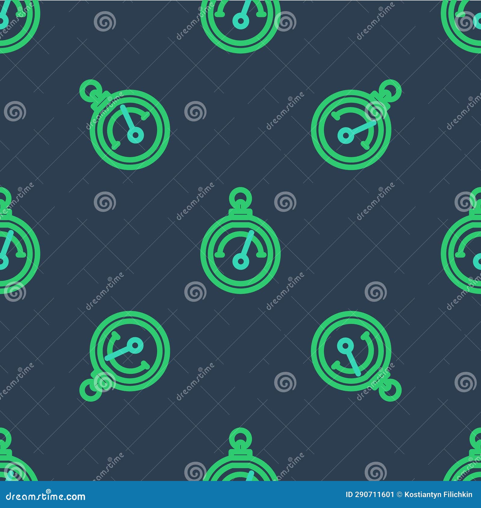 Line Barometer Icon Isolated Seamless Pattern on Blue Background ...