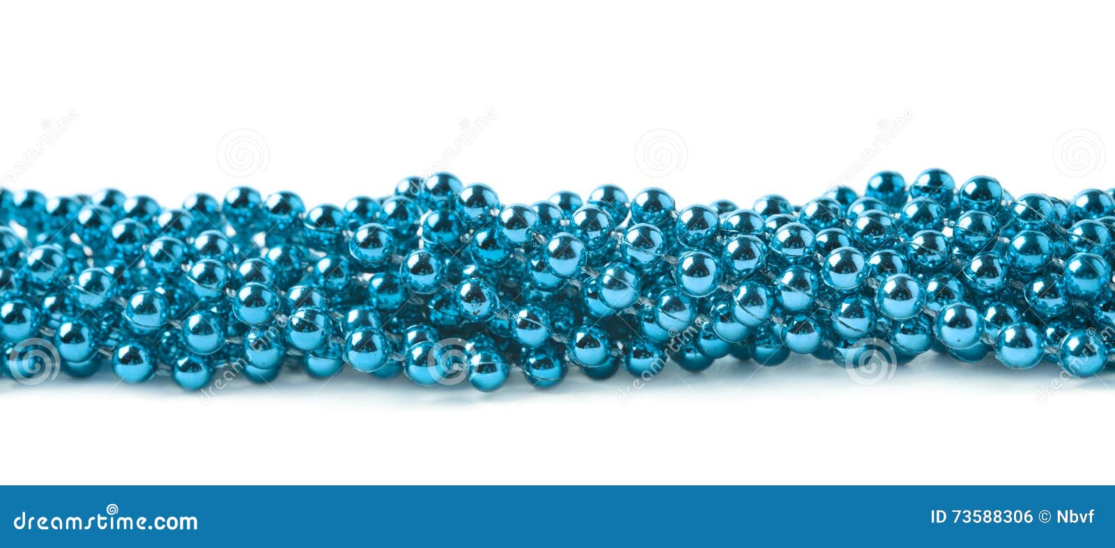 Line of Beads Garland Thread Isolated Stock Photo - Image of metal ...
