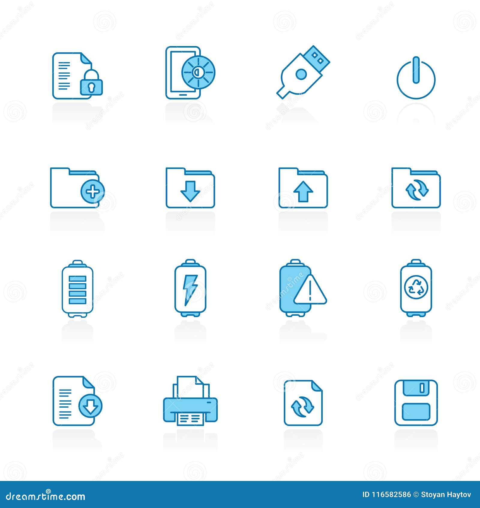 Line with Blue Background Internet, Web and Mobile Icons Stock Vector ...