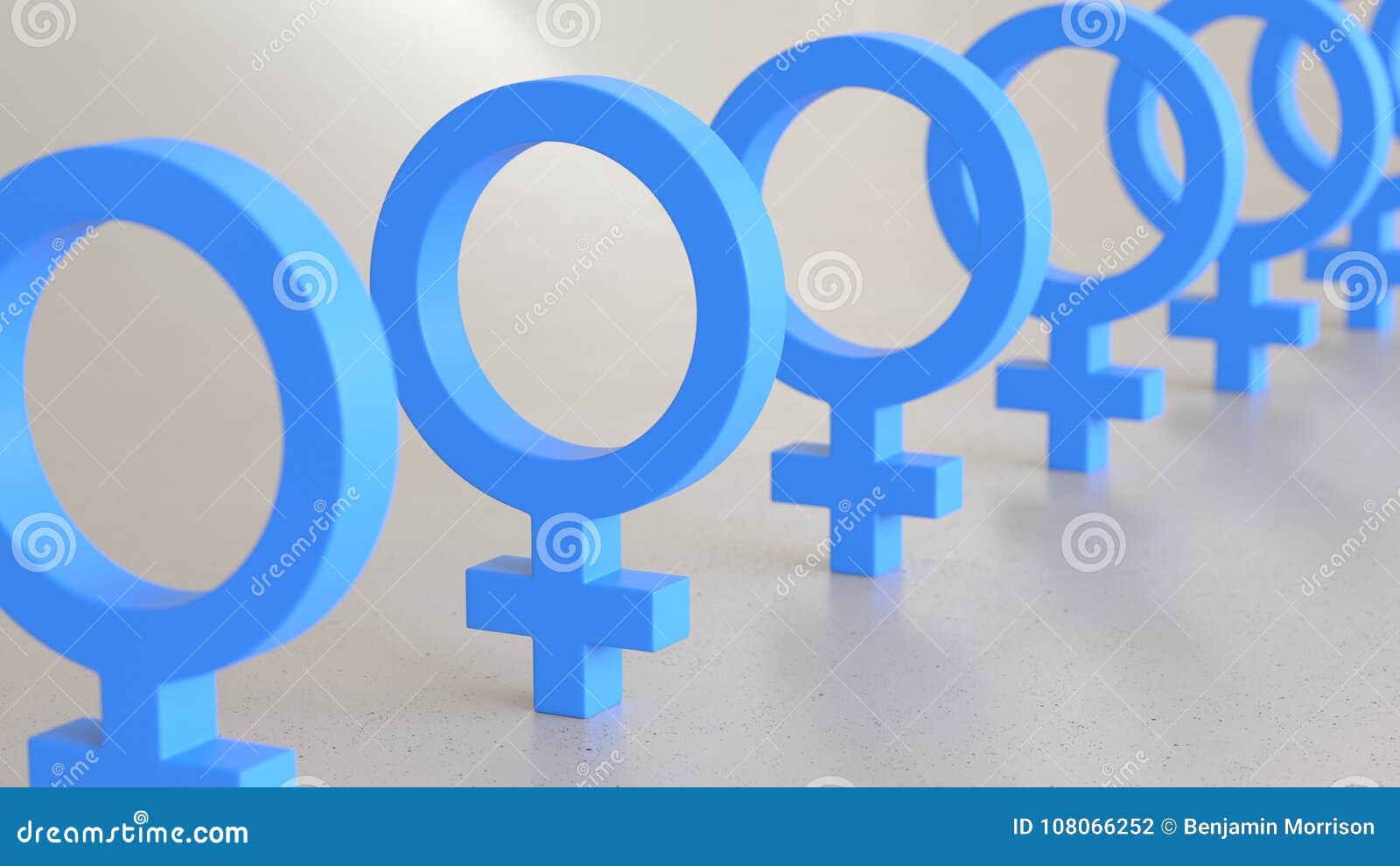 Linear Array of Blue Male Icons on a Light Gray Surface Stock ...
