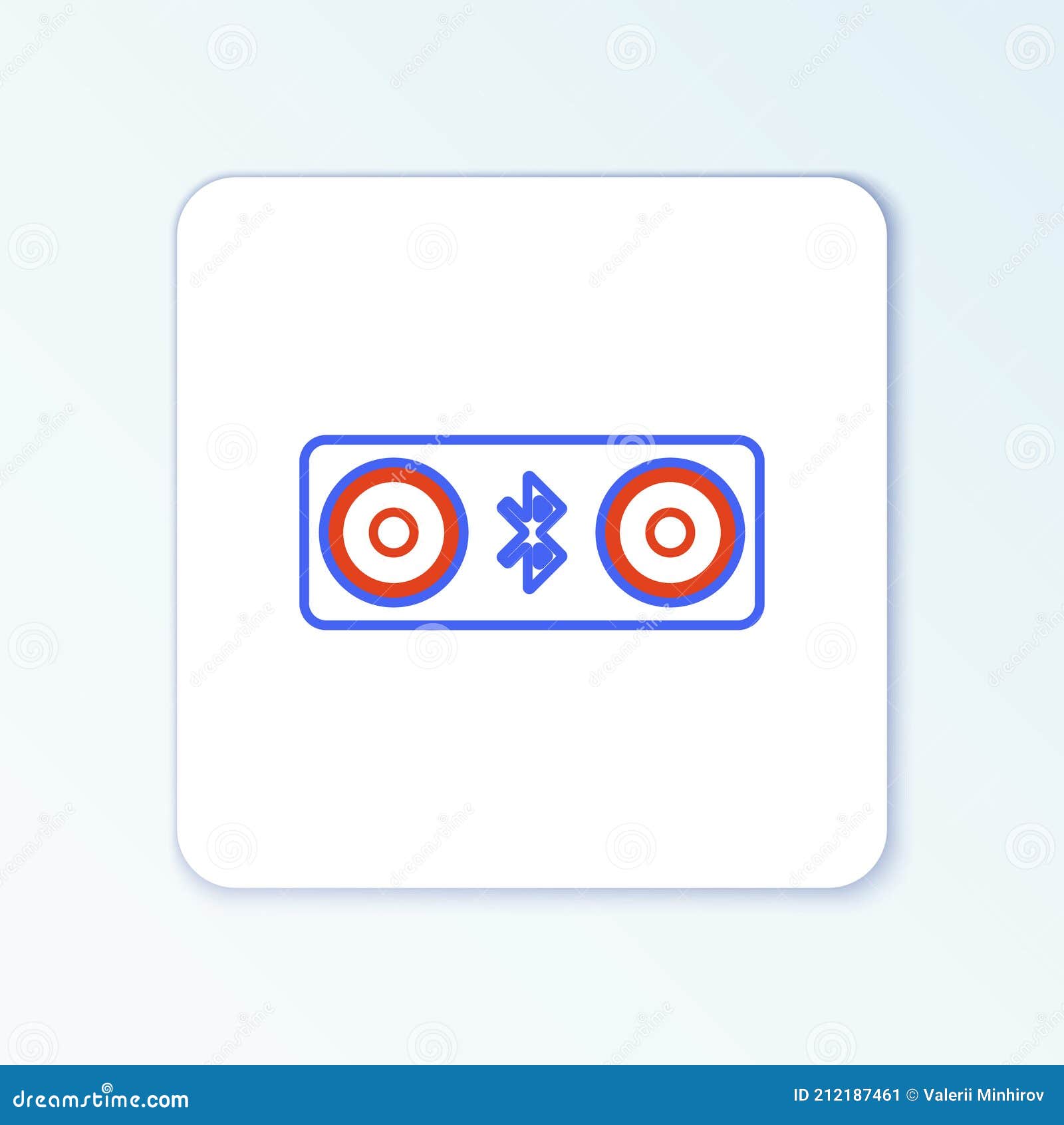 Line Bluetooth Connected Icon Isolated on White Background. Colorful ...