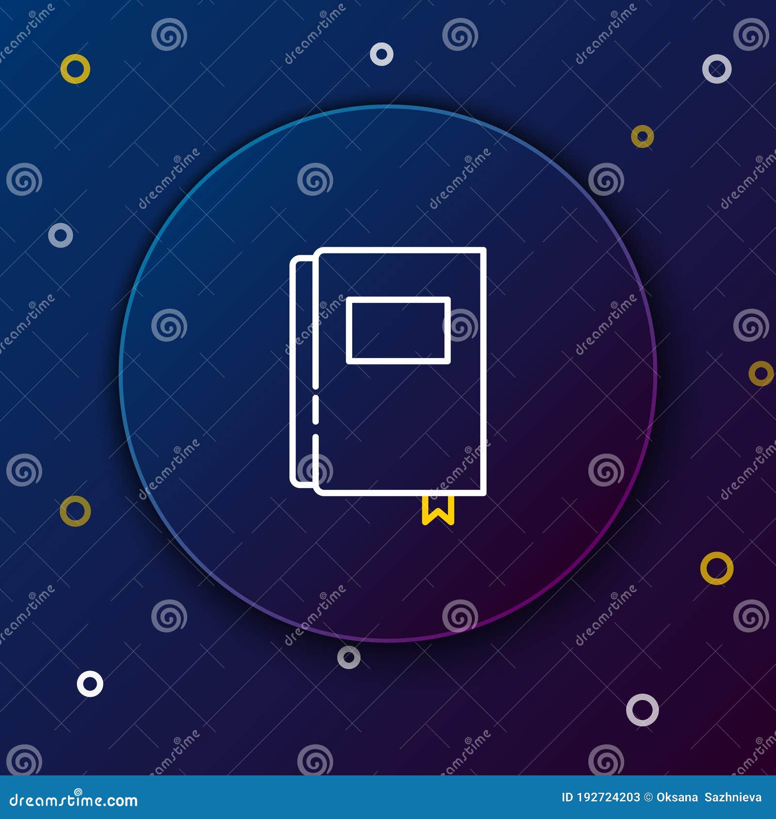 Line Book Icon Isolated on Blue Background. Colorful Outline Concept ...