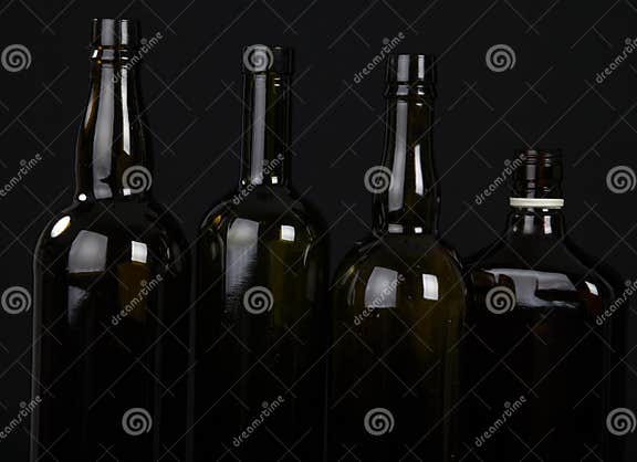 A line of bottles stock image. Image of close, object - 10863585