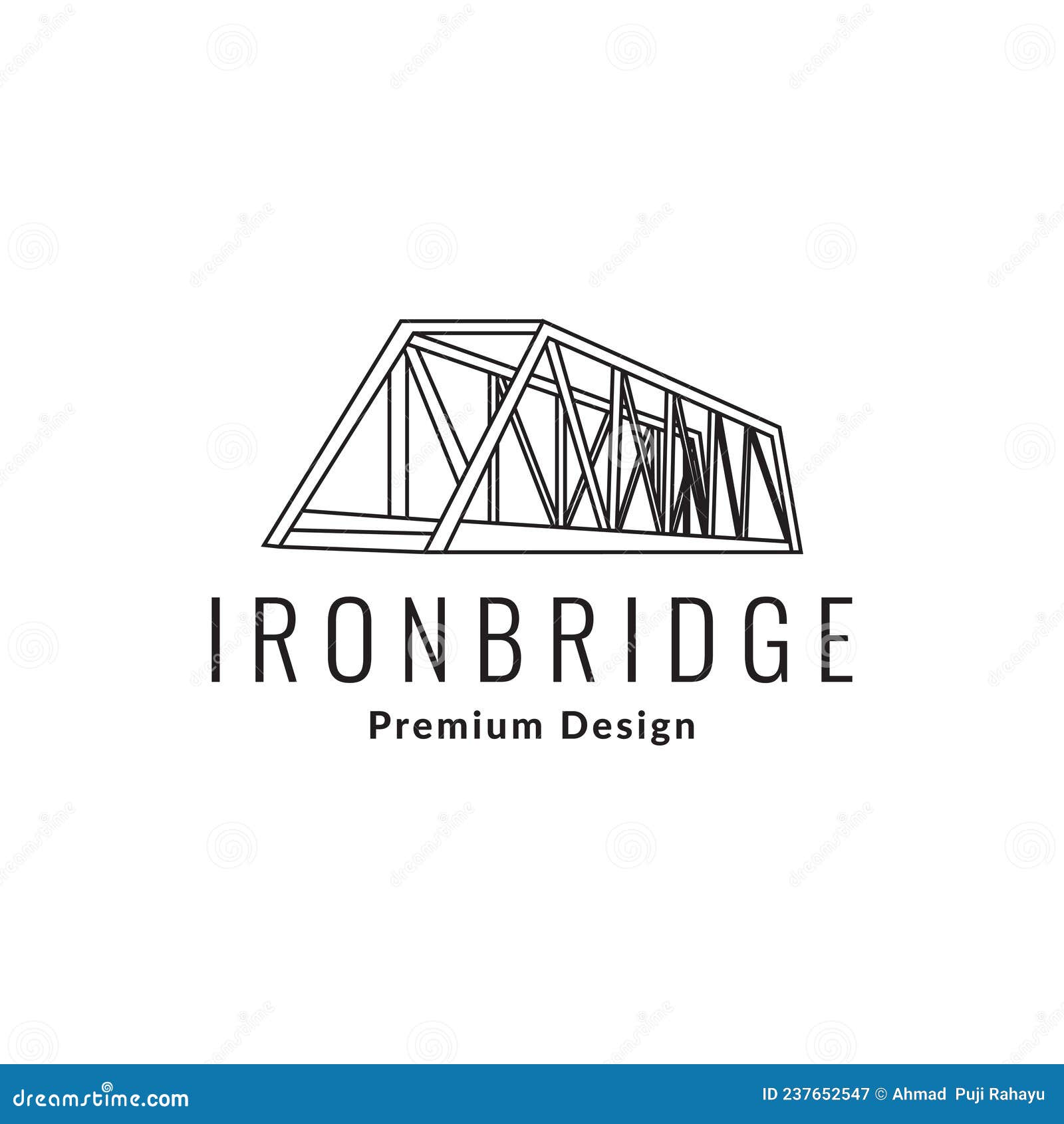 Line Bridge Side View Logo Design Vector Graphic Symbol Icon Sign ...