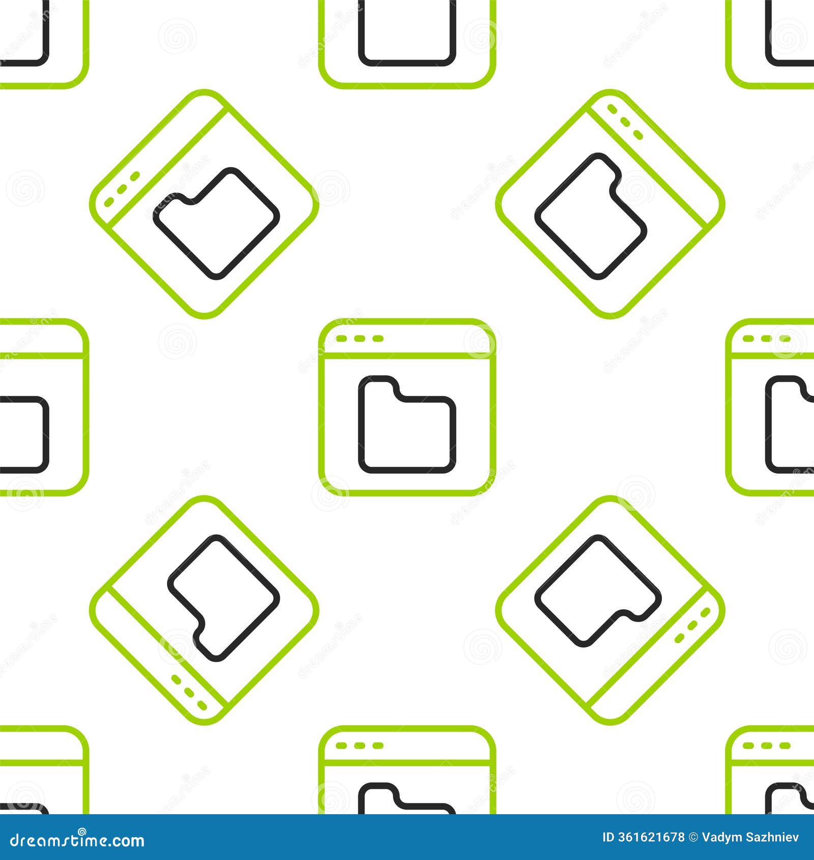 Line Browser Files Icon Isolated Seamless Pattern on White Background ...