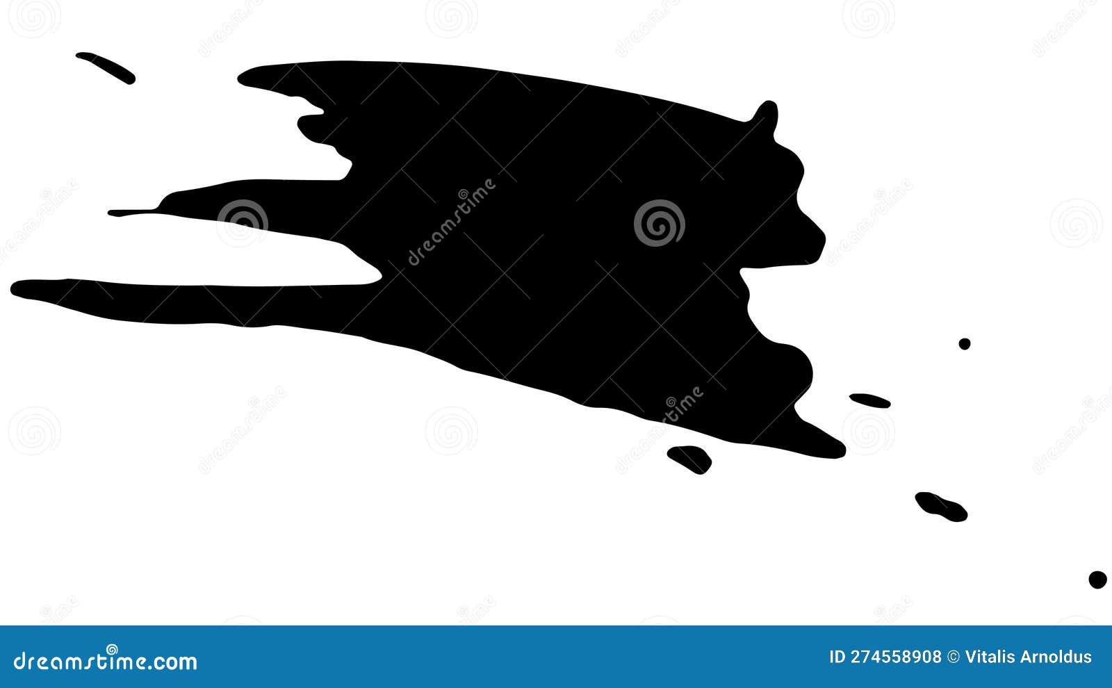 Line Brush Effect of Ink Marker, Paint Drop on Vector Stock Vector ...
