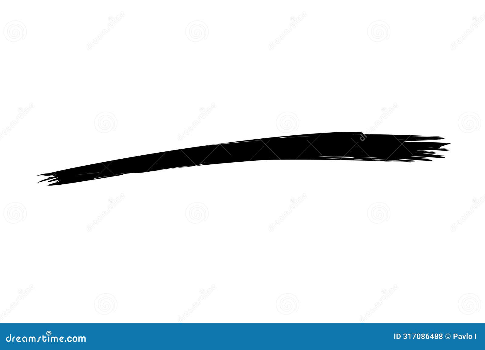 Line Brush Underline Shape, Underlining with Brush Grunge Line Stock ...