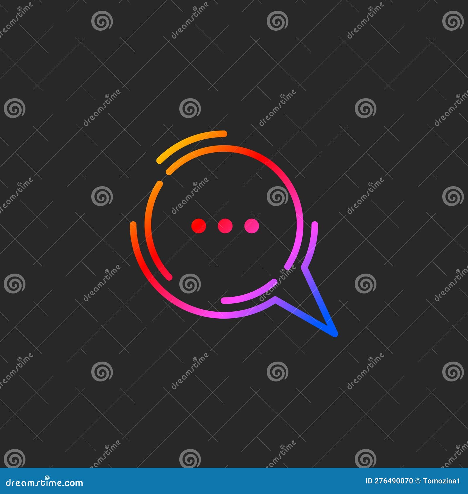 Line Bubble Icon, Linear Sms Logo, Outline Chat Symbol Stock Vector ...