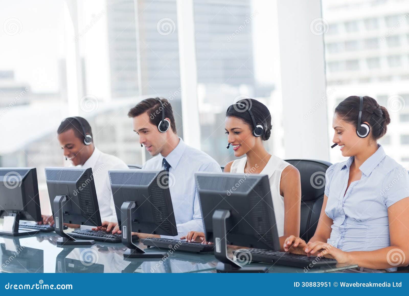 Line of Call Centre Employees Stock Image - Image of operator, service ... Line of Call Centre Employees Stock Image - Image of operator, service ...