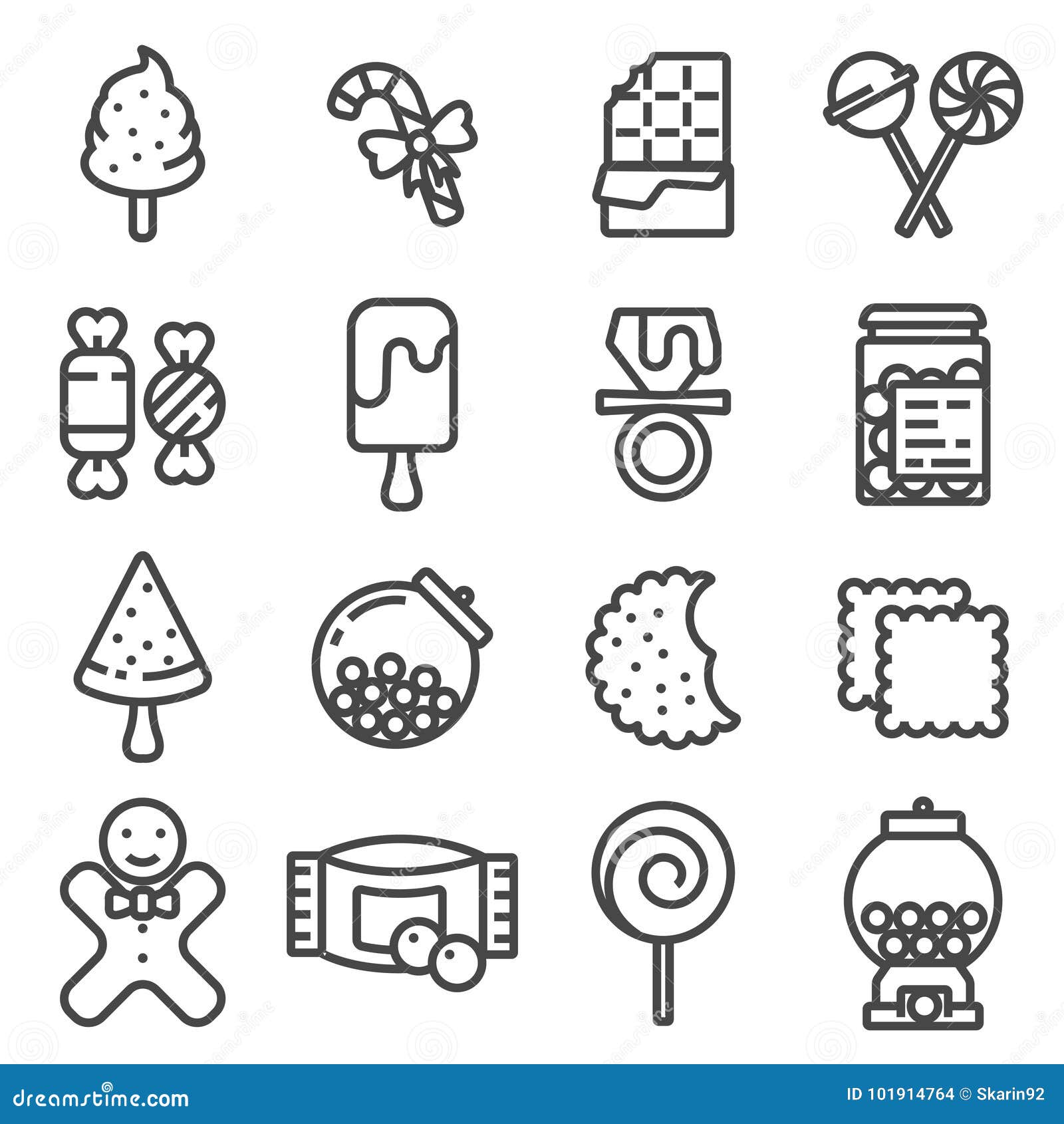 Line Art Candy Line. Isolated Illustration Element. Sketch Candy Line ...