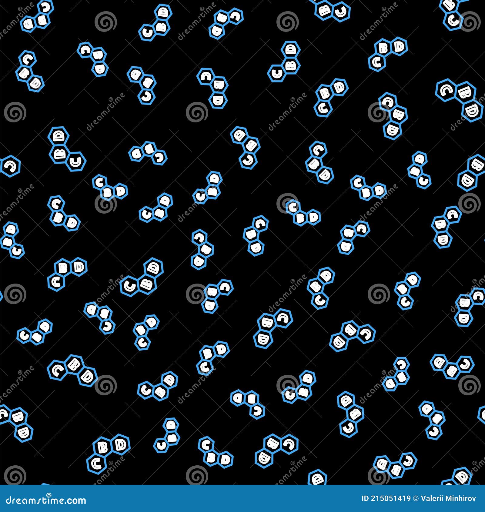 Set Line Cannabis Molecule Icon Isolated On Black And White Background ...