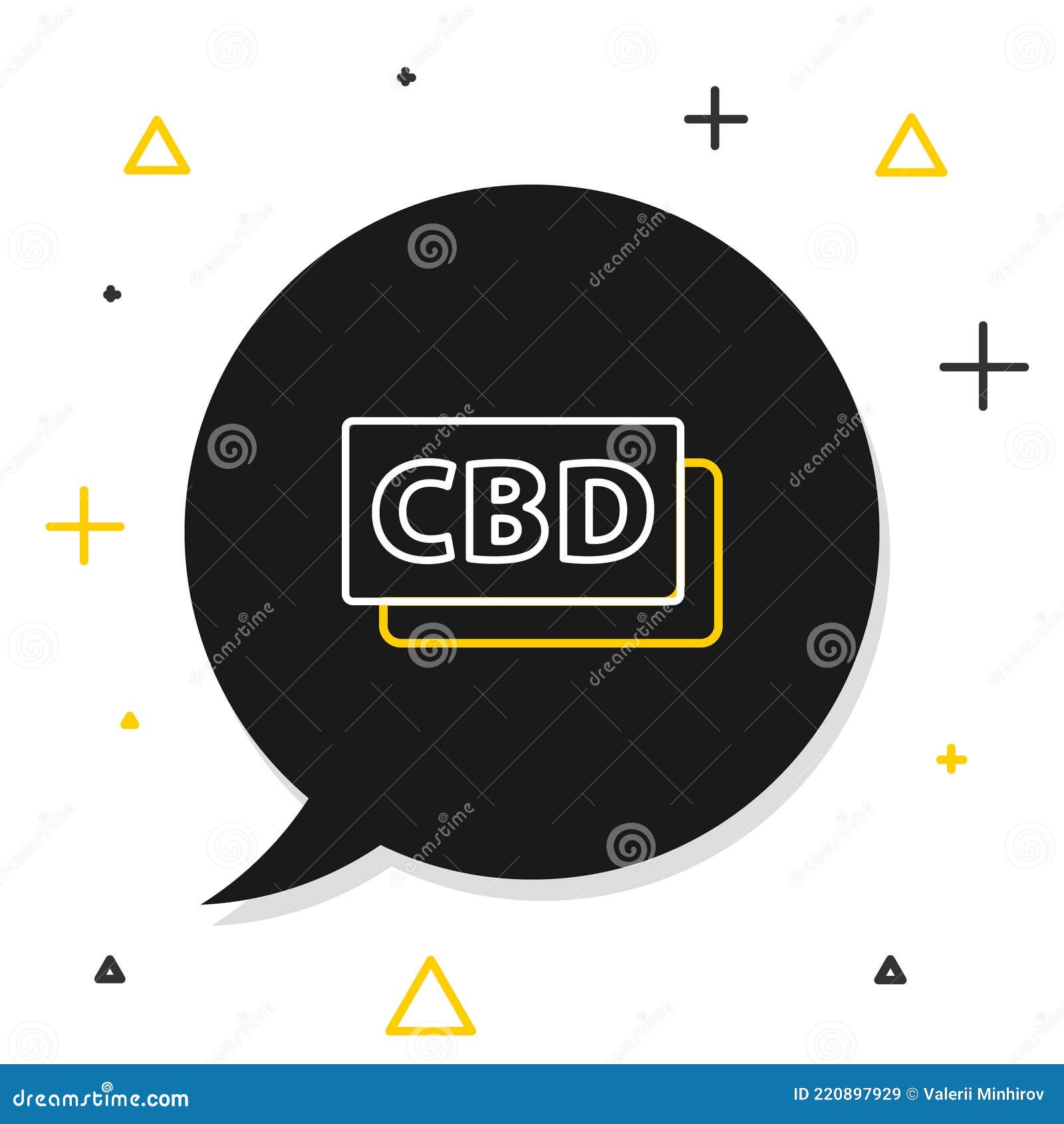 Line Cannabis Molecule Icon Isolated on White Background. Cannabidiol ...