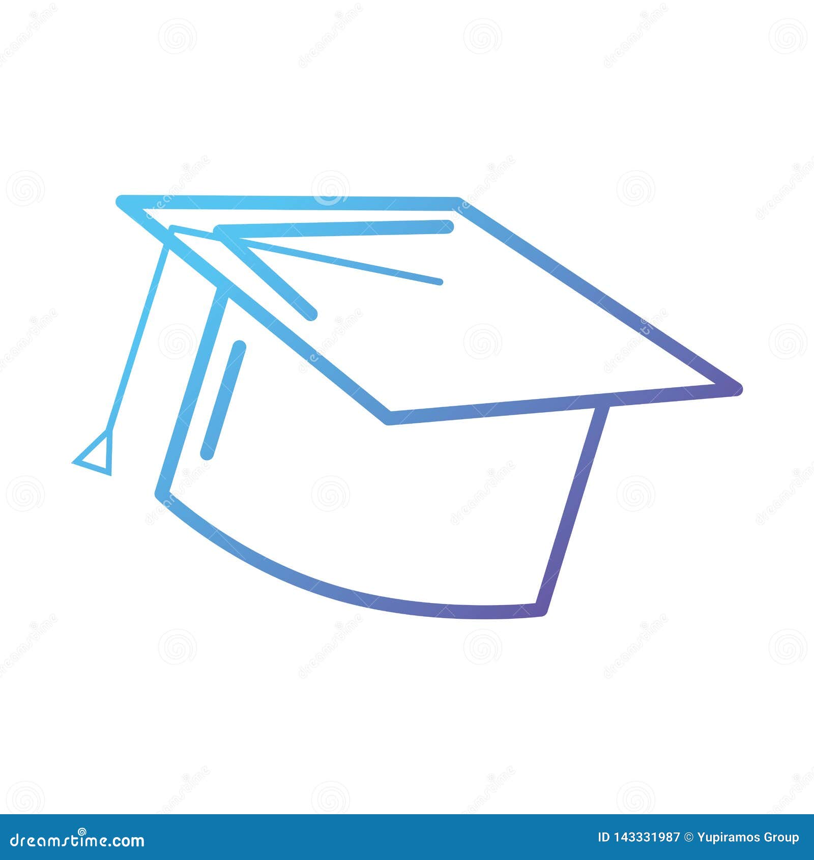 Line Cap Graduation Object Design Stock Vector - Illustration of learn ...