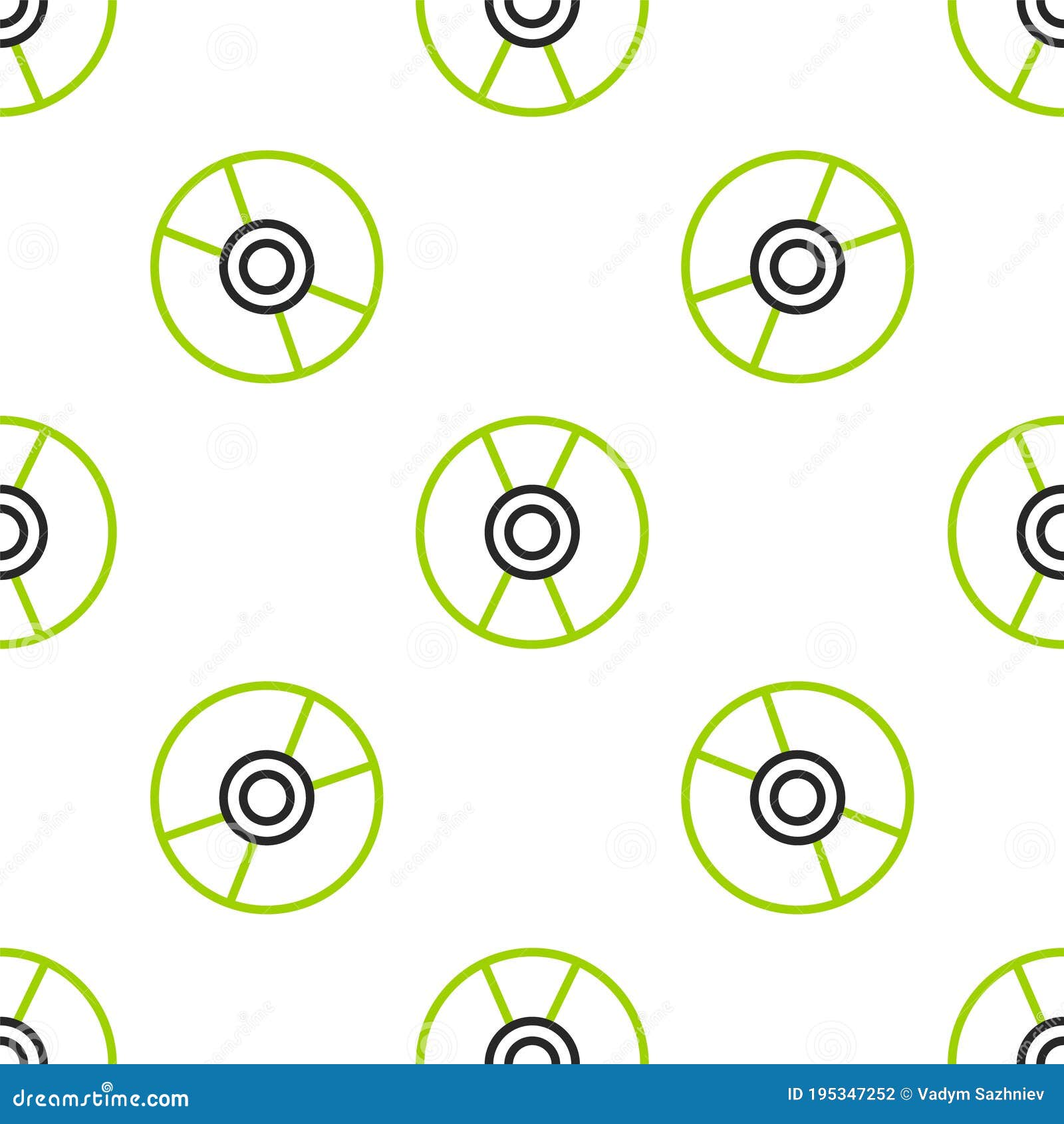 Line CD or DVD Disk Icon Isolated Seamless Pattern on White Background ...