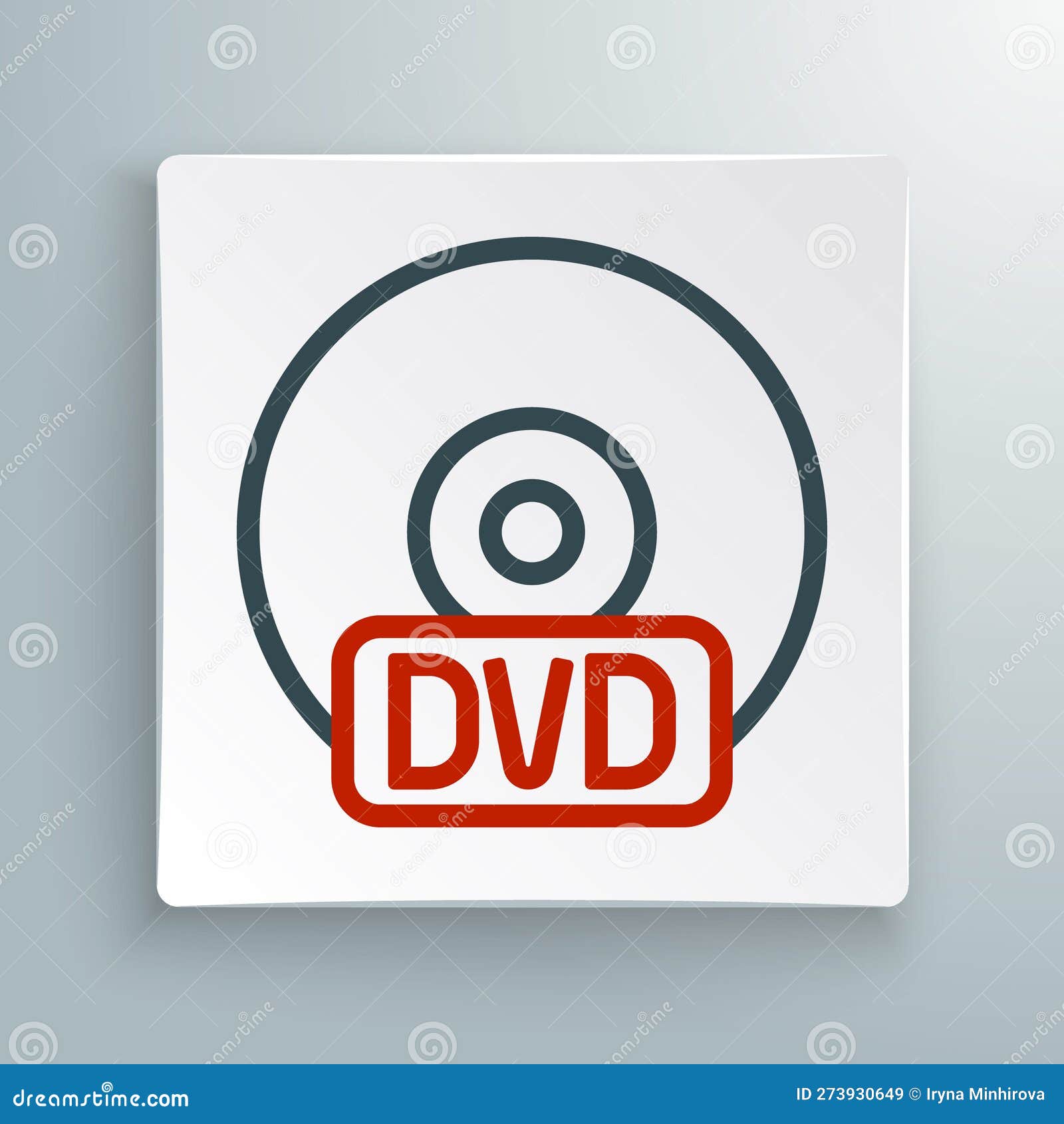 Line CD or DVD Disk Icon Isolated on White Background. Compact Disc ...