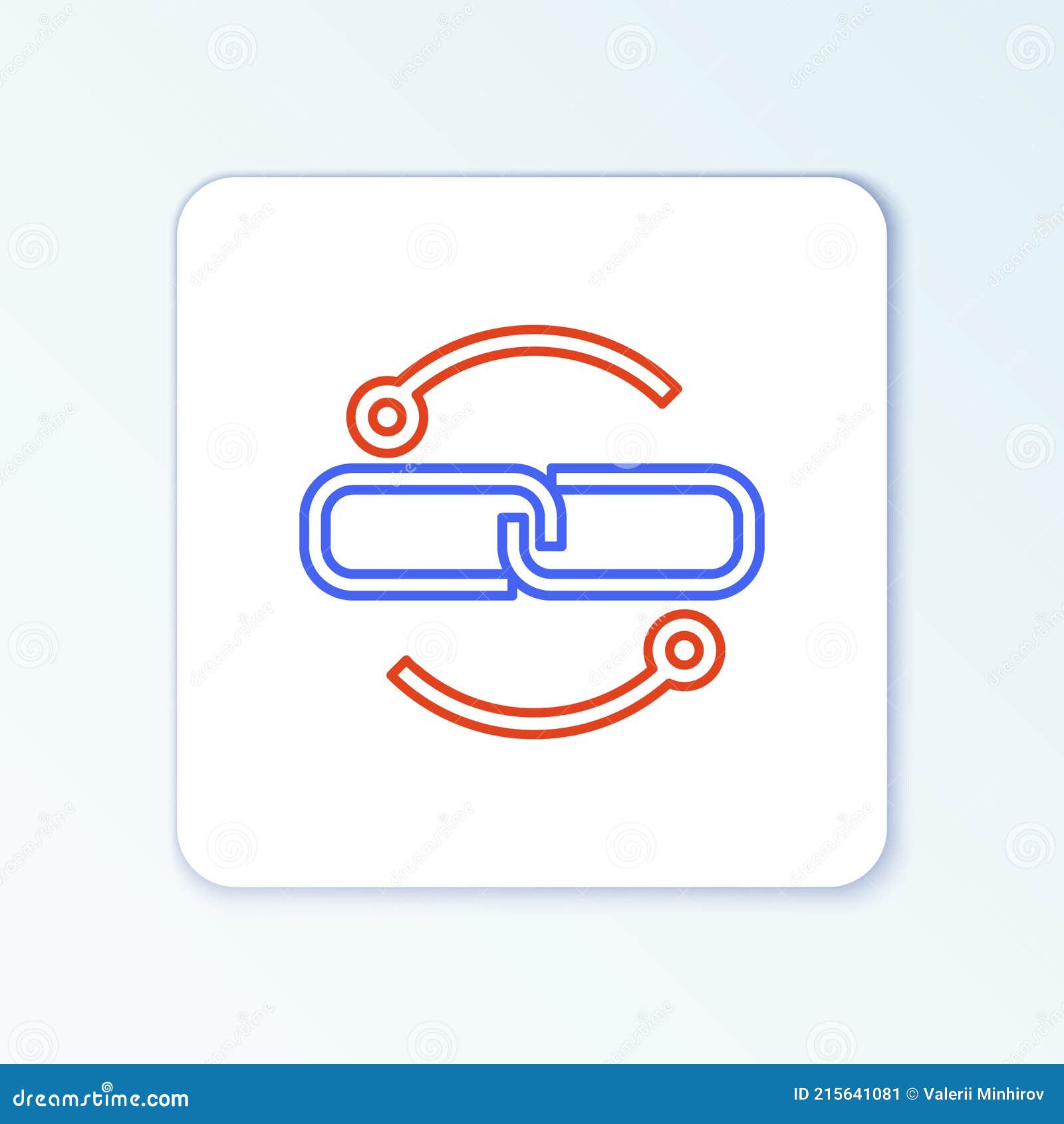 Line Chain Link Line Icon Isolated on White Background. Link Single ...