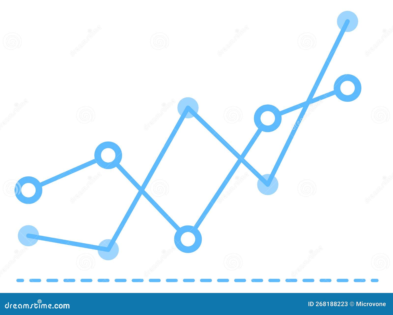 Line Chart Dashboard Element. Point Diagram Icon Cartoon Vector ...