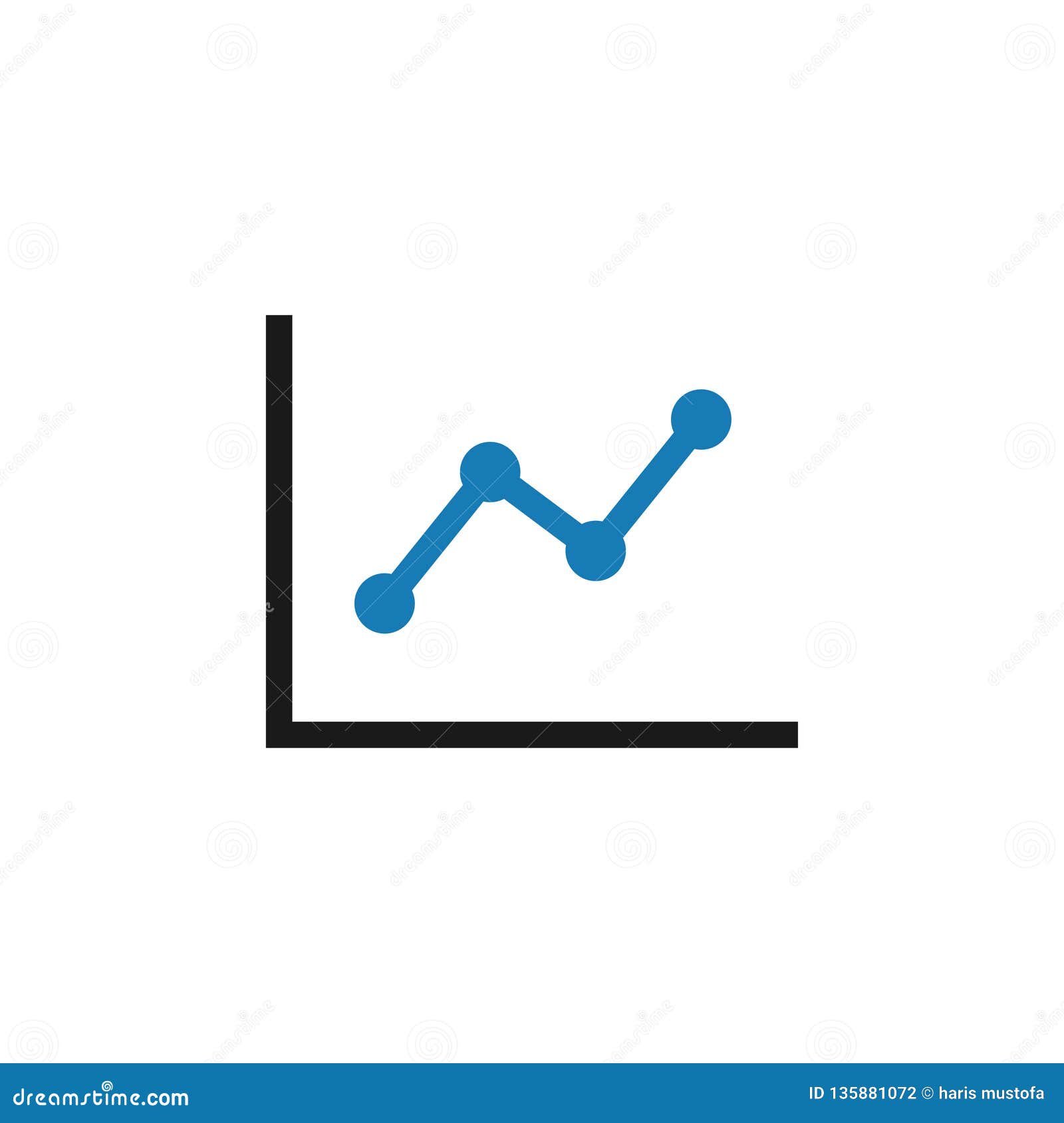 Line Chart Graphic Icon Design Template Stock Vector - Illustration of ...