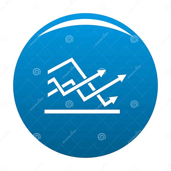Line Chart Icon Blue Vector Stock Vector - Illustration of information ...