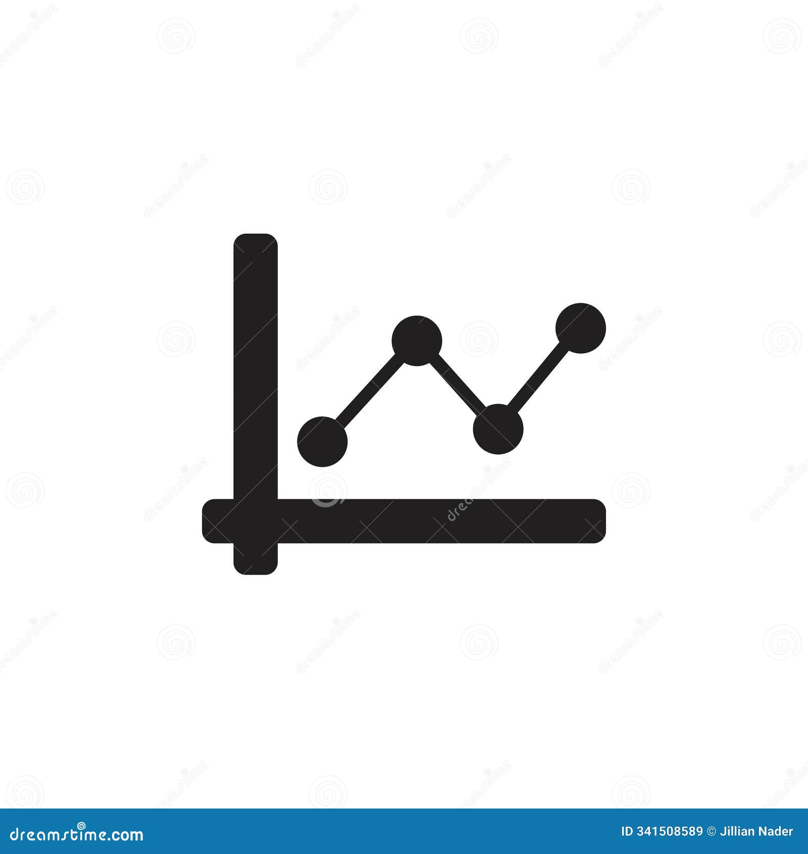 Line Chart Increase Icon Flat Line Illustration Stock Illustration ...