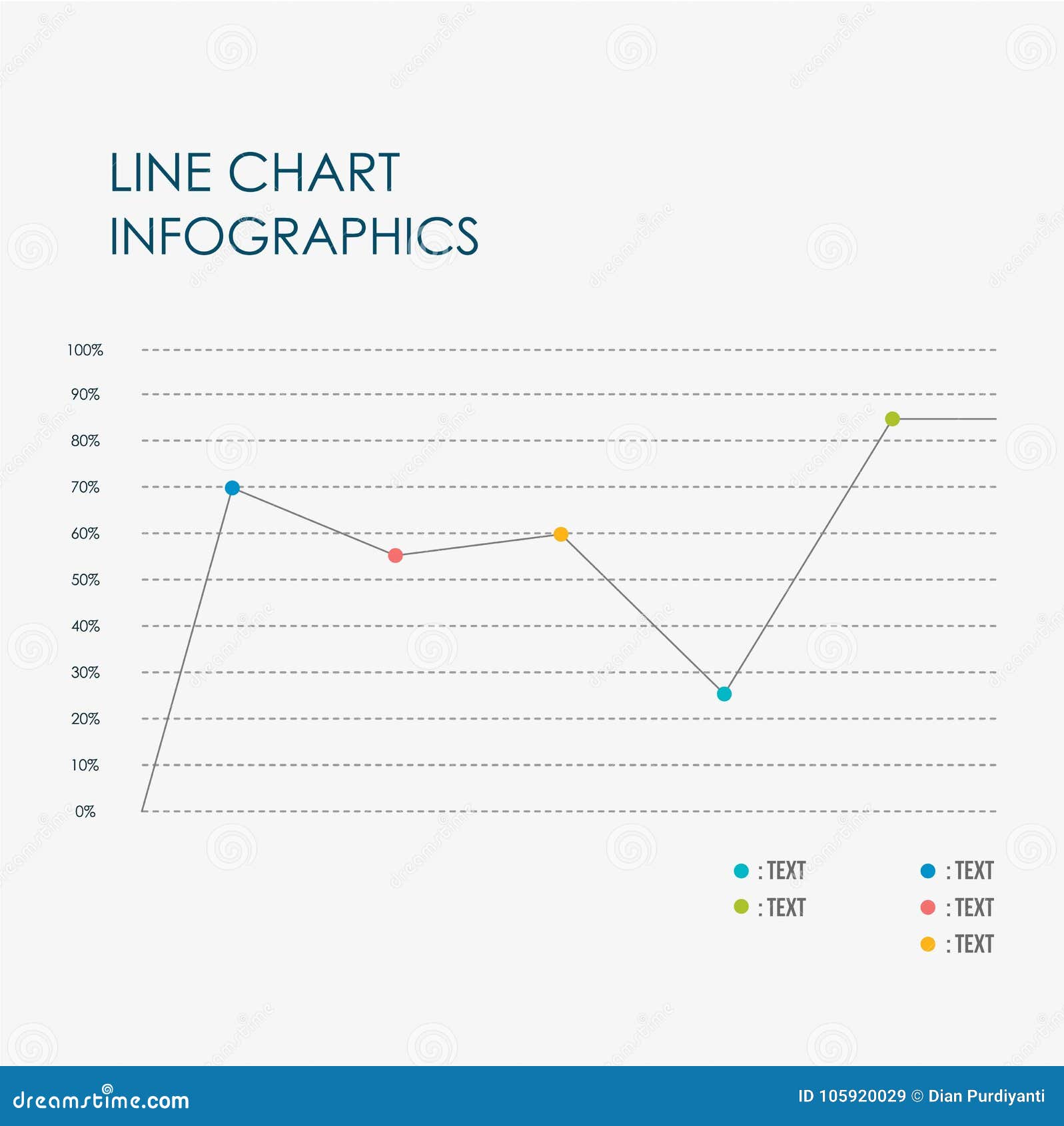 Line Chart Info Graphics, Business, Flat Vector Design Stock Vector ...