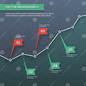 Line chart infographic. stock vector. Illustration of information ...