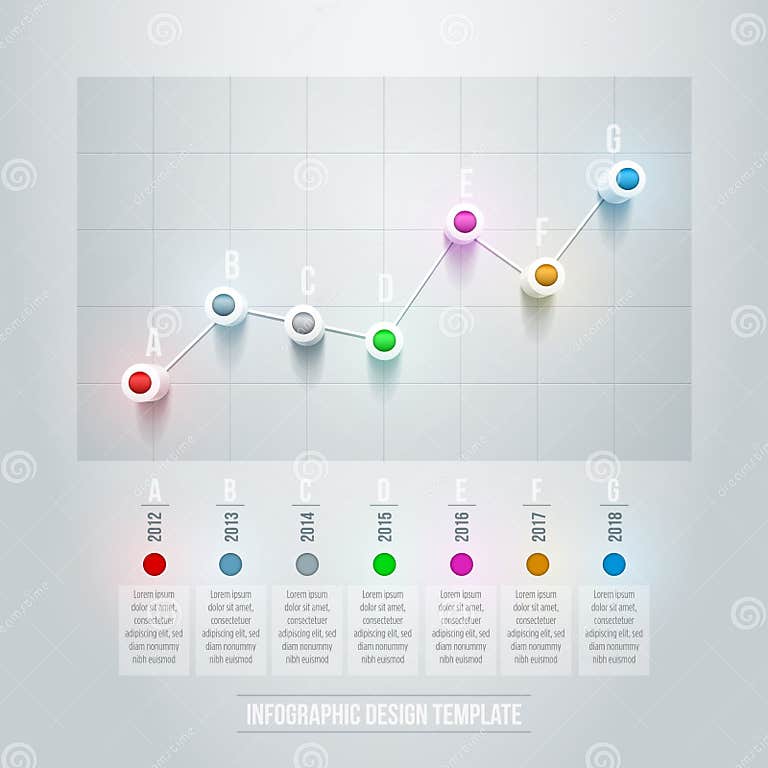 Line Chart Infographic stock vector. Illustration of growth - 38556979