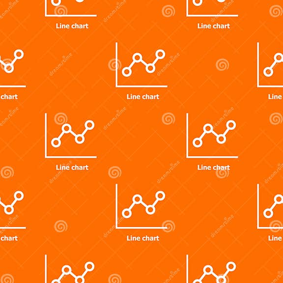 Line Chart Pattern Vector Orange Stock Vector - Illustration of object ...